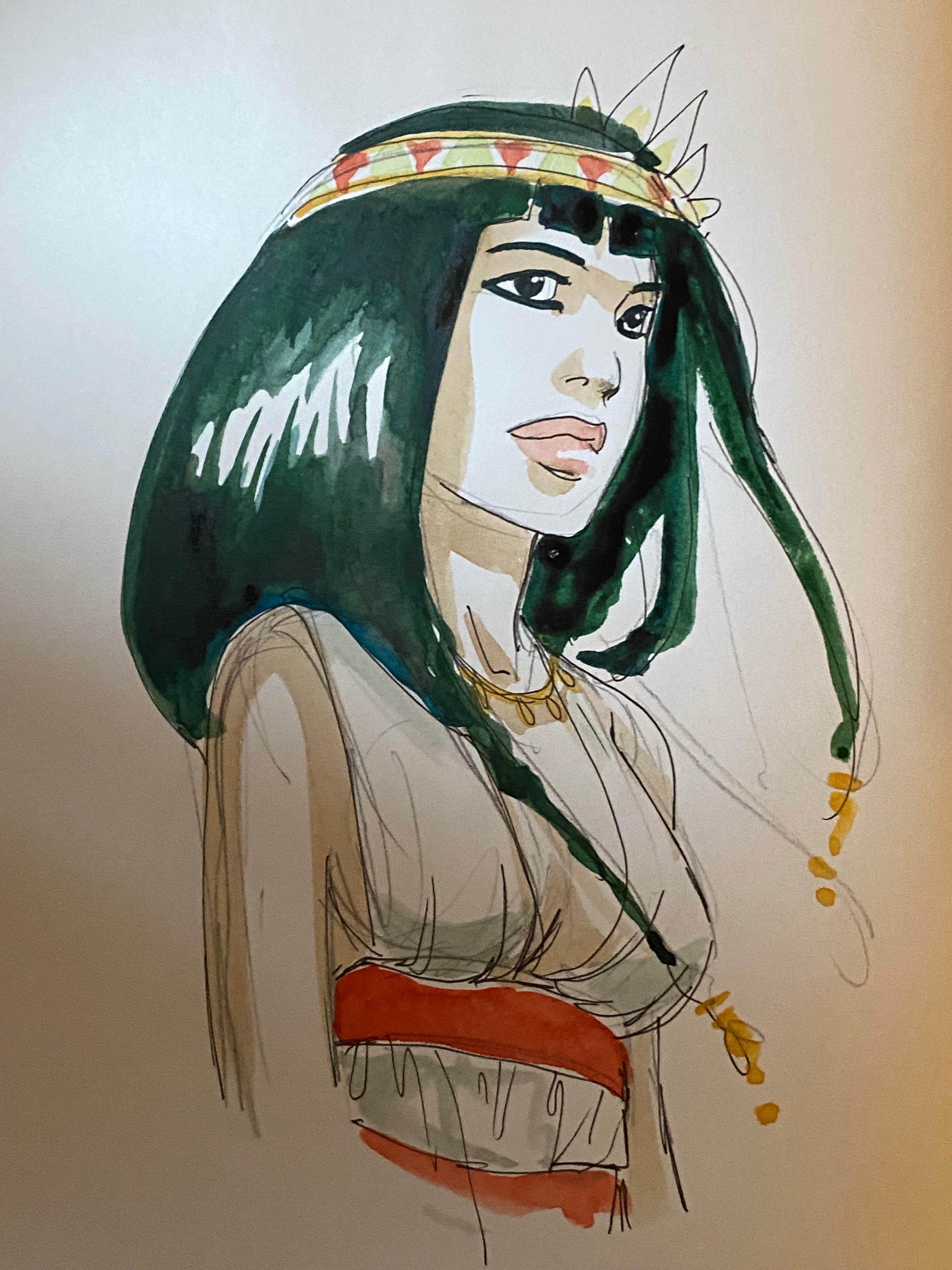 Isabelle Dethan, illustration originale, Meresankh. - Dédicace