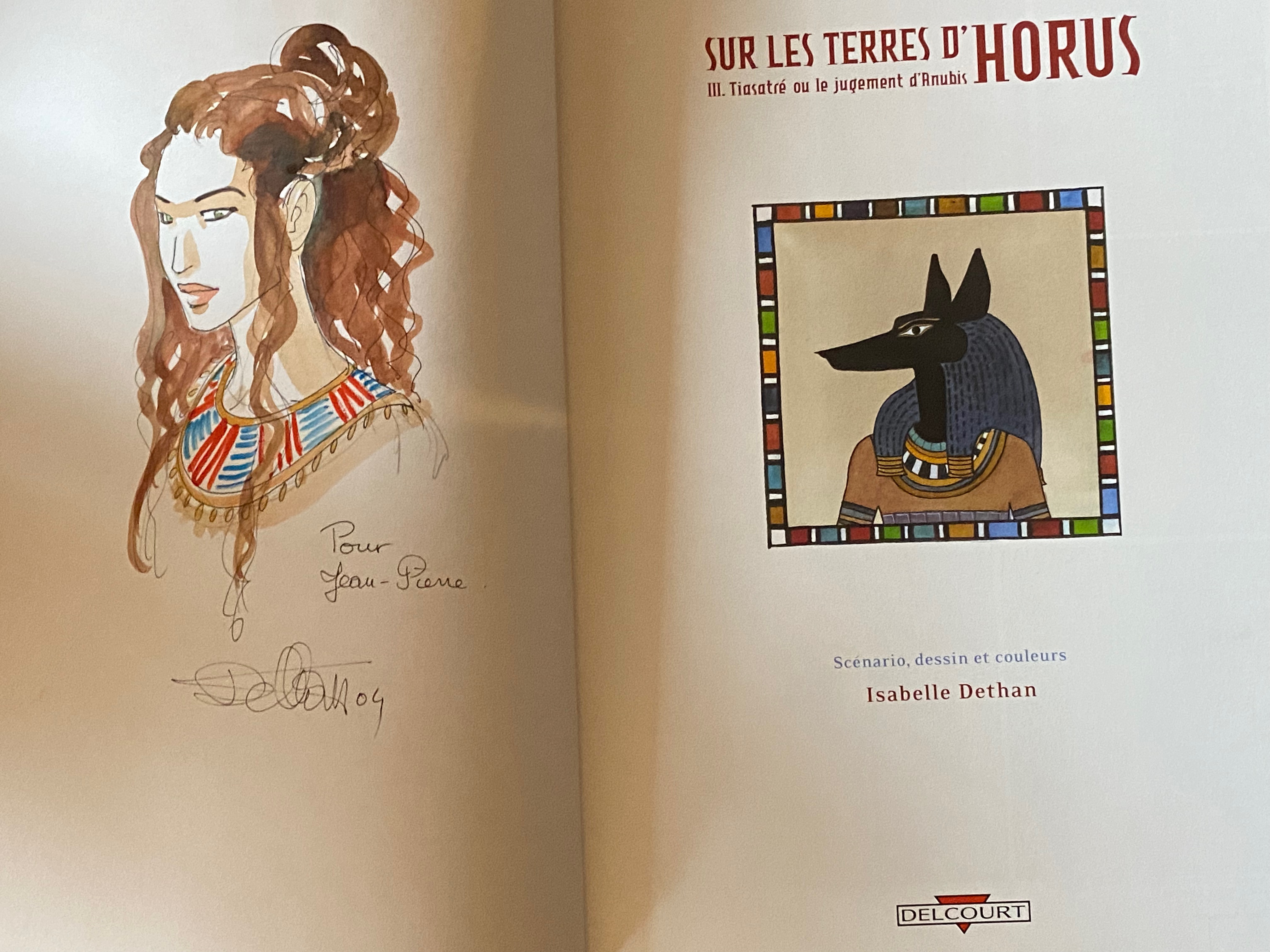 Isabelle Dethan, illustration originale, Tiasatré. - Dédicace