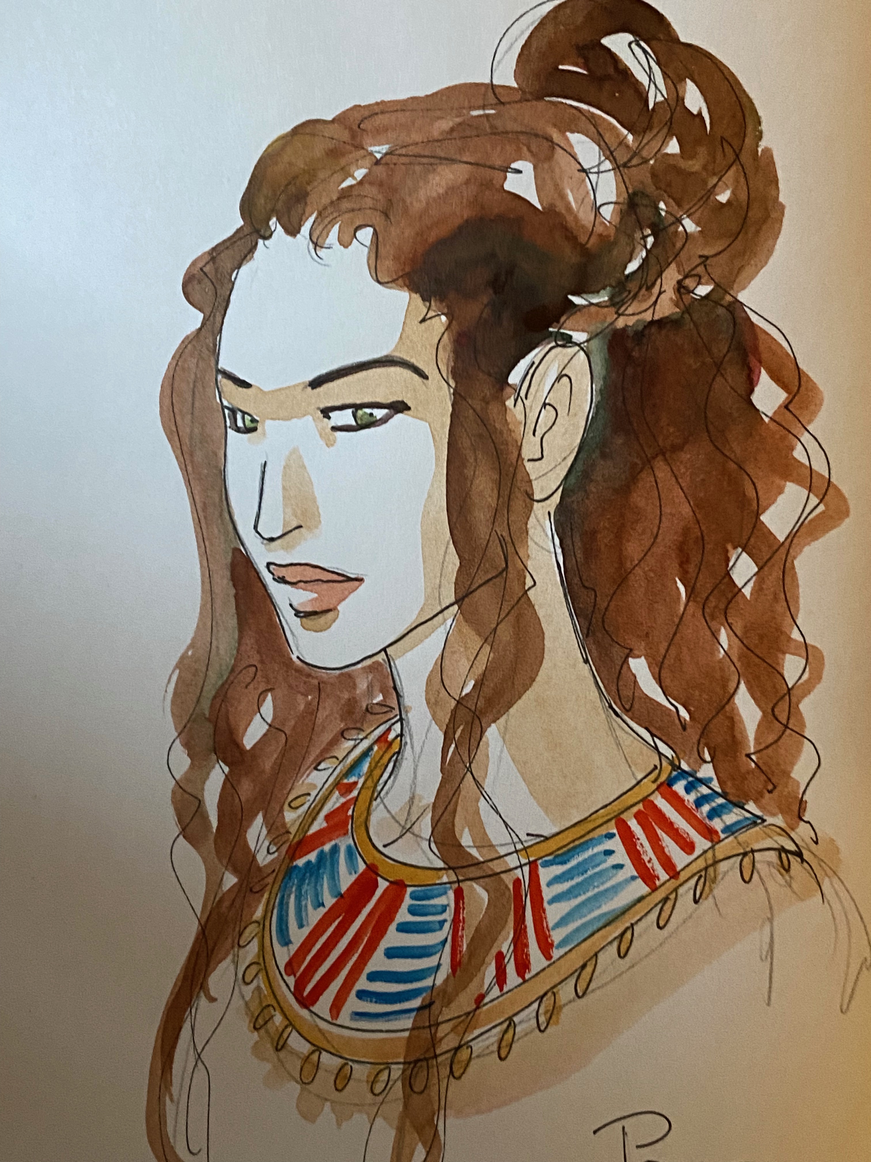 Isabelle Dethan, illustration originale, Tiasatré. - Dédicace