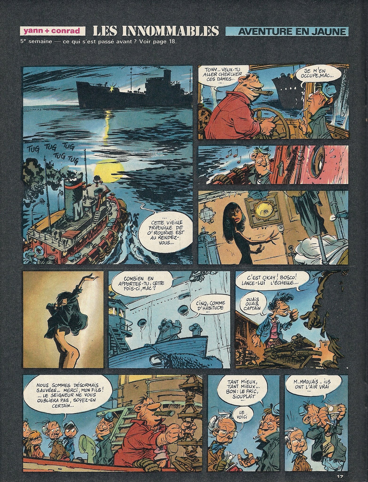 Didier Conrad, Yann, Aventure en jaune - Les Innommables, p17 de Spirou #2301 - Planche originale