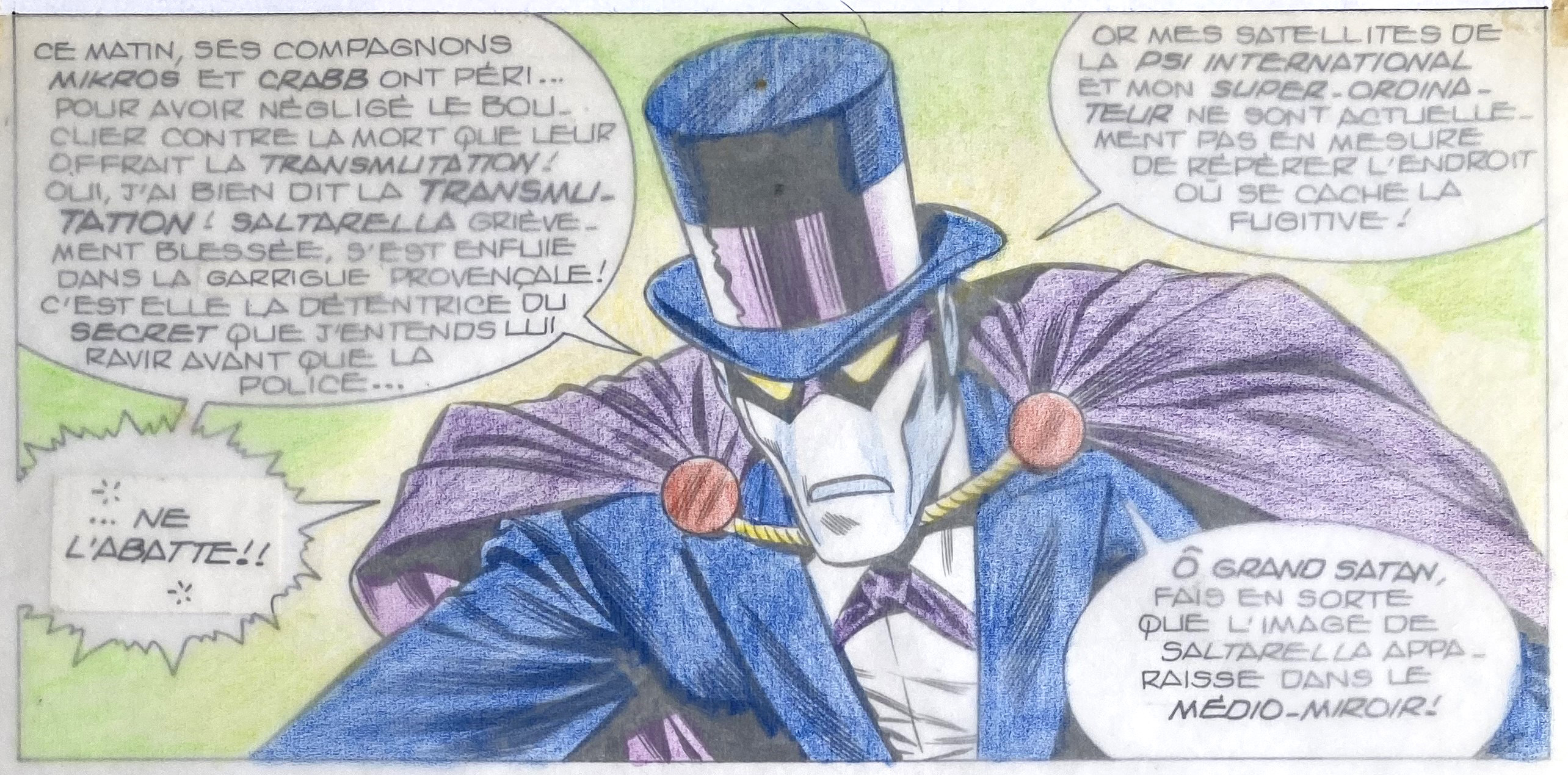 Jean-Yves Mitton, Mikros - Contact PSI - Titans no 54 - planche originale n°2 - comic art ...