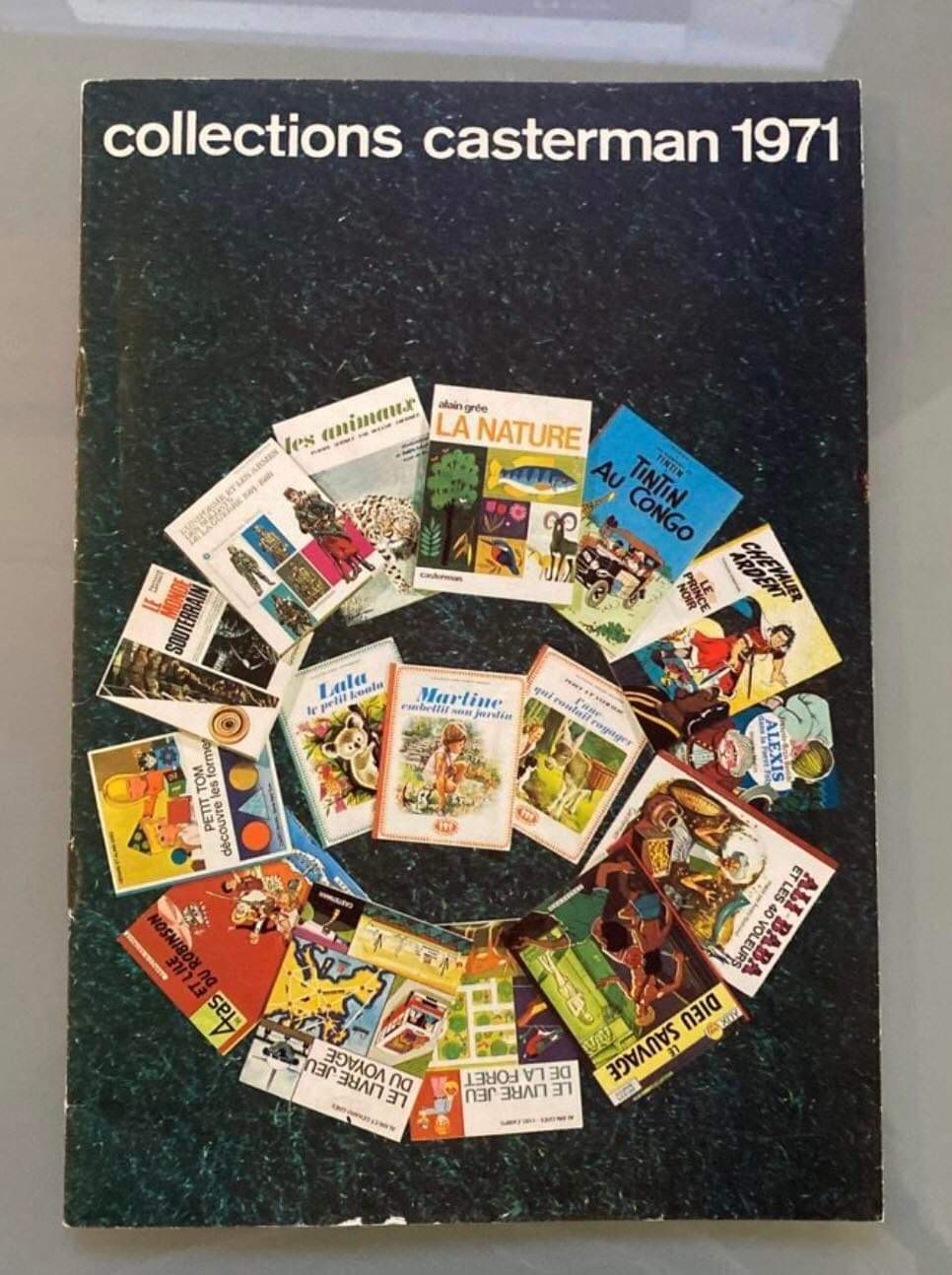 Brochure collections Casterman 1971 Tintin Hergé superbe dedicace ...