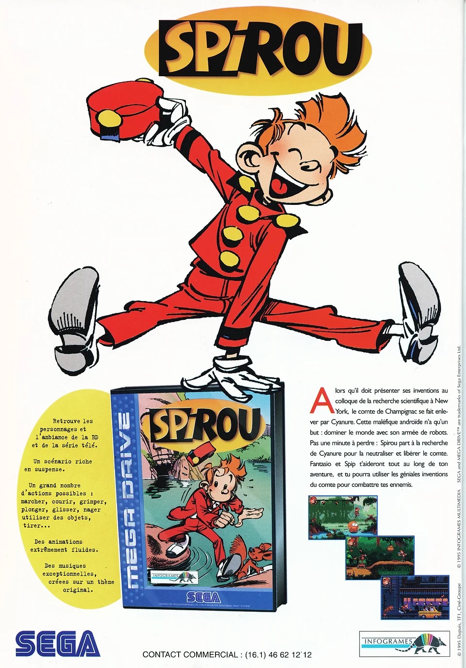 Spirou Megadrive par Janry, Tome, Dan Verlinden - Illustration originale
