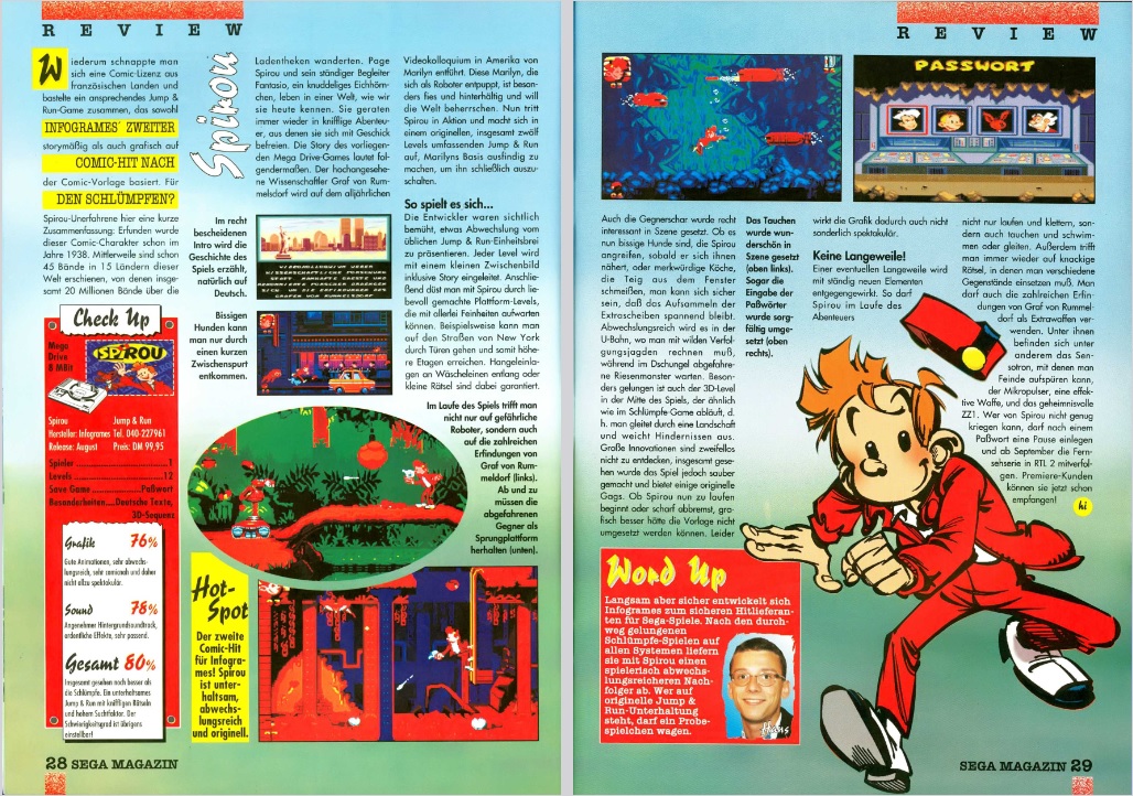 Spirou Megadrive par Janry, Tome, Dan Verlinden - Illustration originale
