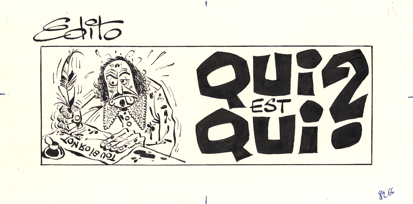 Gotlib, Fluide Glacial #179 - Édito - Planche originale