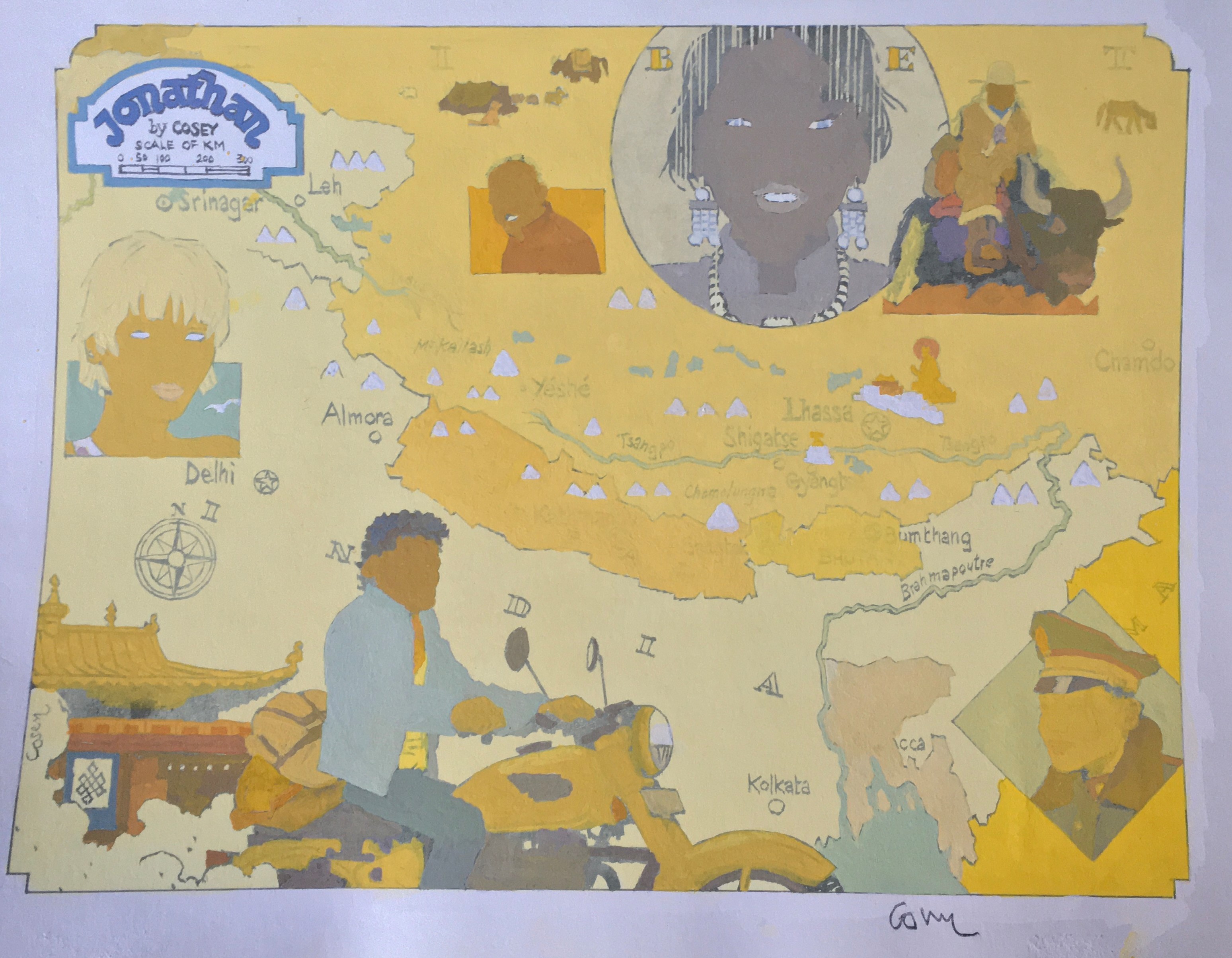 Cosey, Jonathan - La piste de Yéshé - Illustration originale