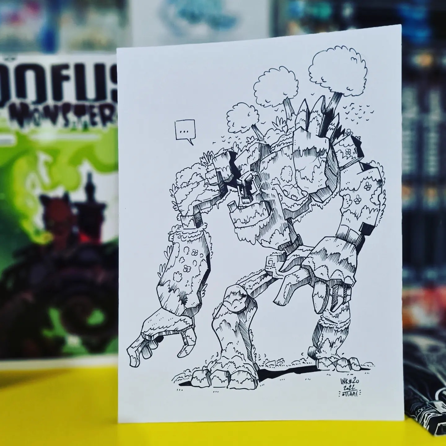 En vente - oTTami, Dessin original de l'Inktober 2022 : Un craqueleur ...