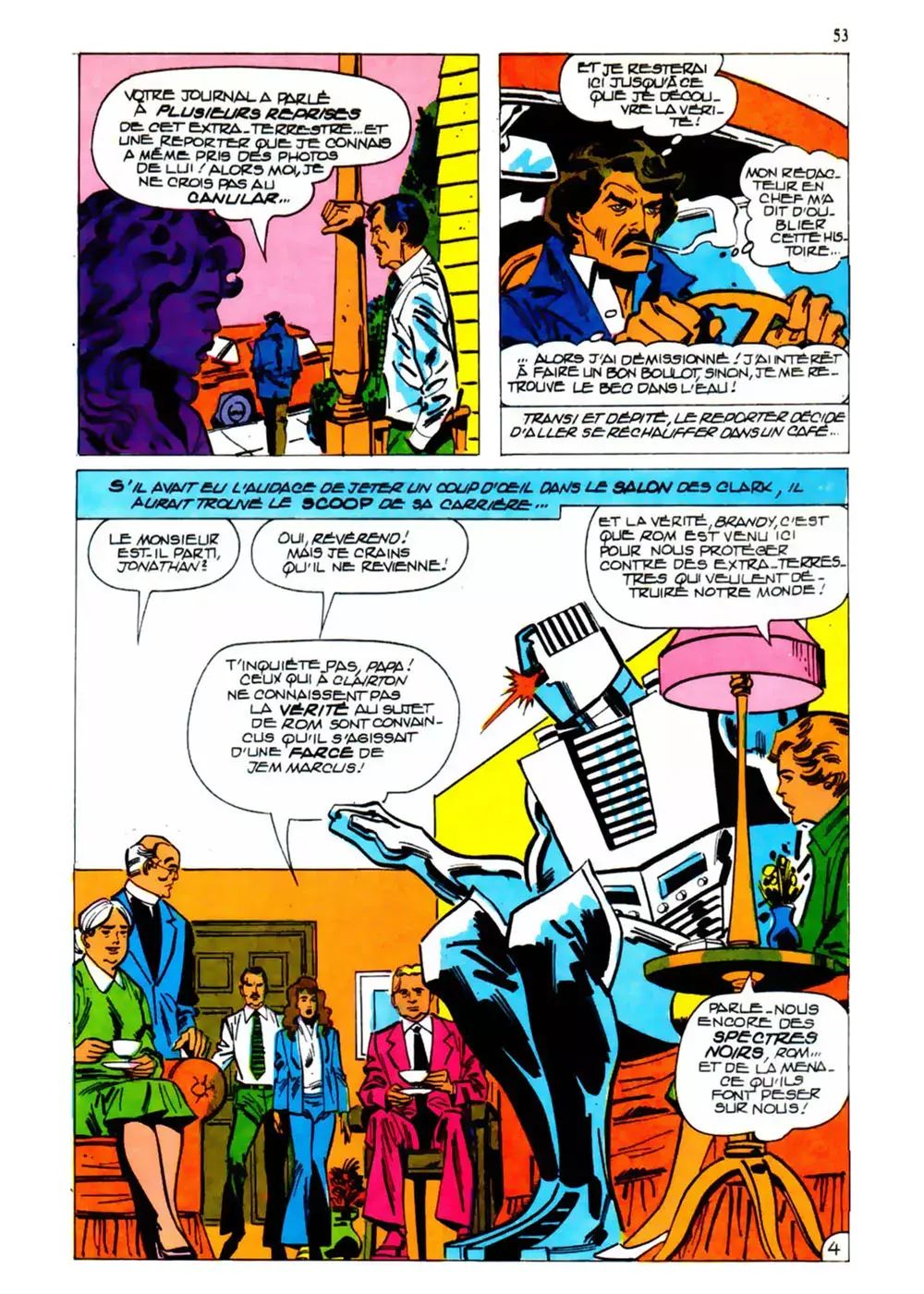 Sal Buscema, Rom Spaceknight (1979) #16, page 4 (half splash page ...