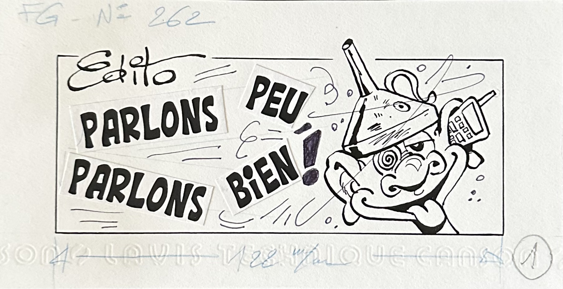 Gotlib, Parlons peu parlons bien - Illustration originale