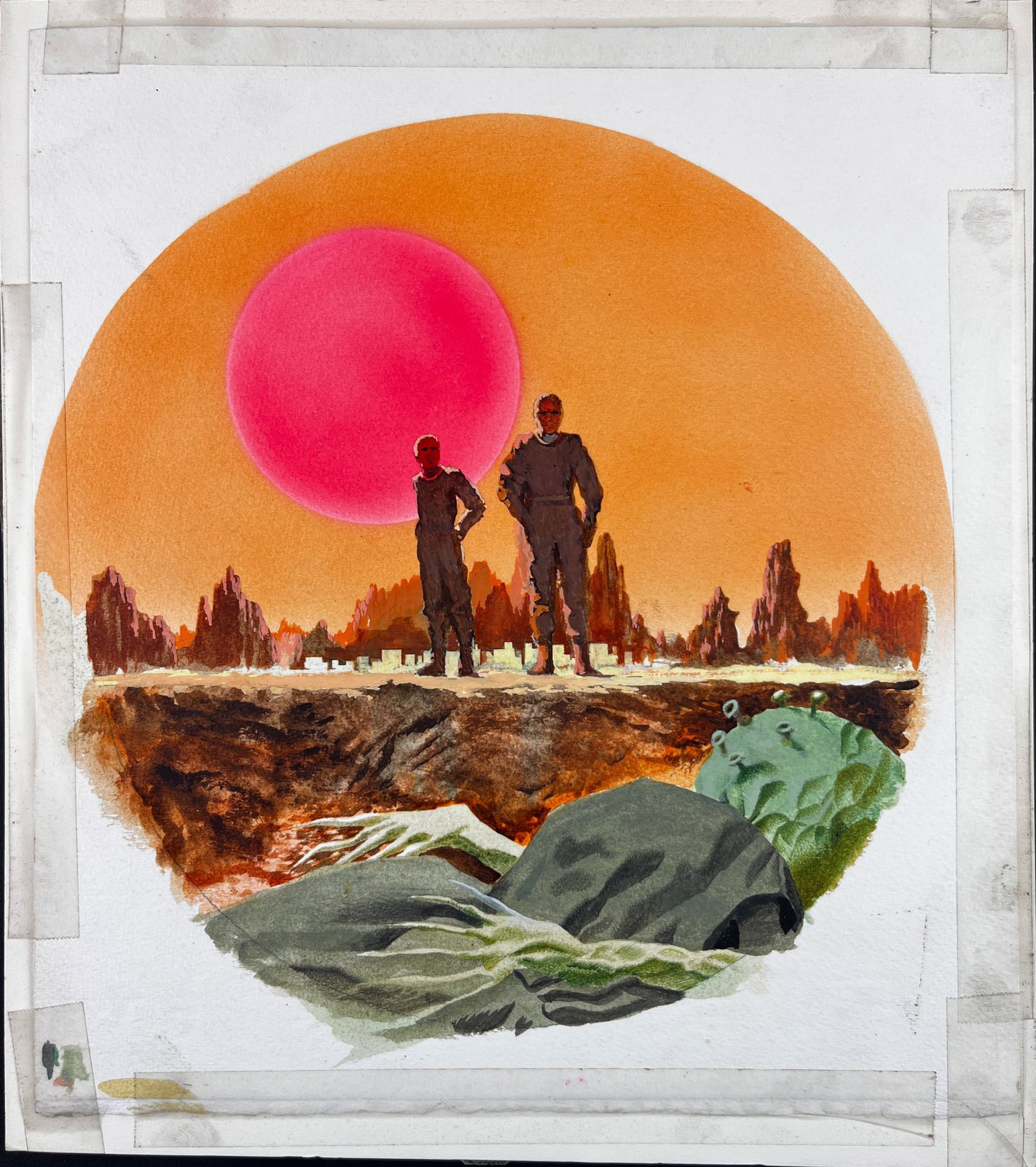 Karel Thole - Urania 865 Original Cover "John Paton - Leap to the Galactic Core" - Illustration ...