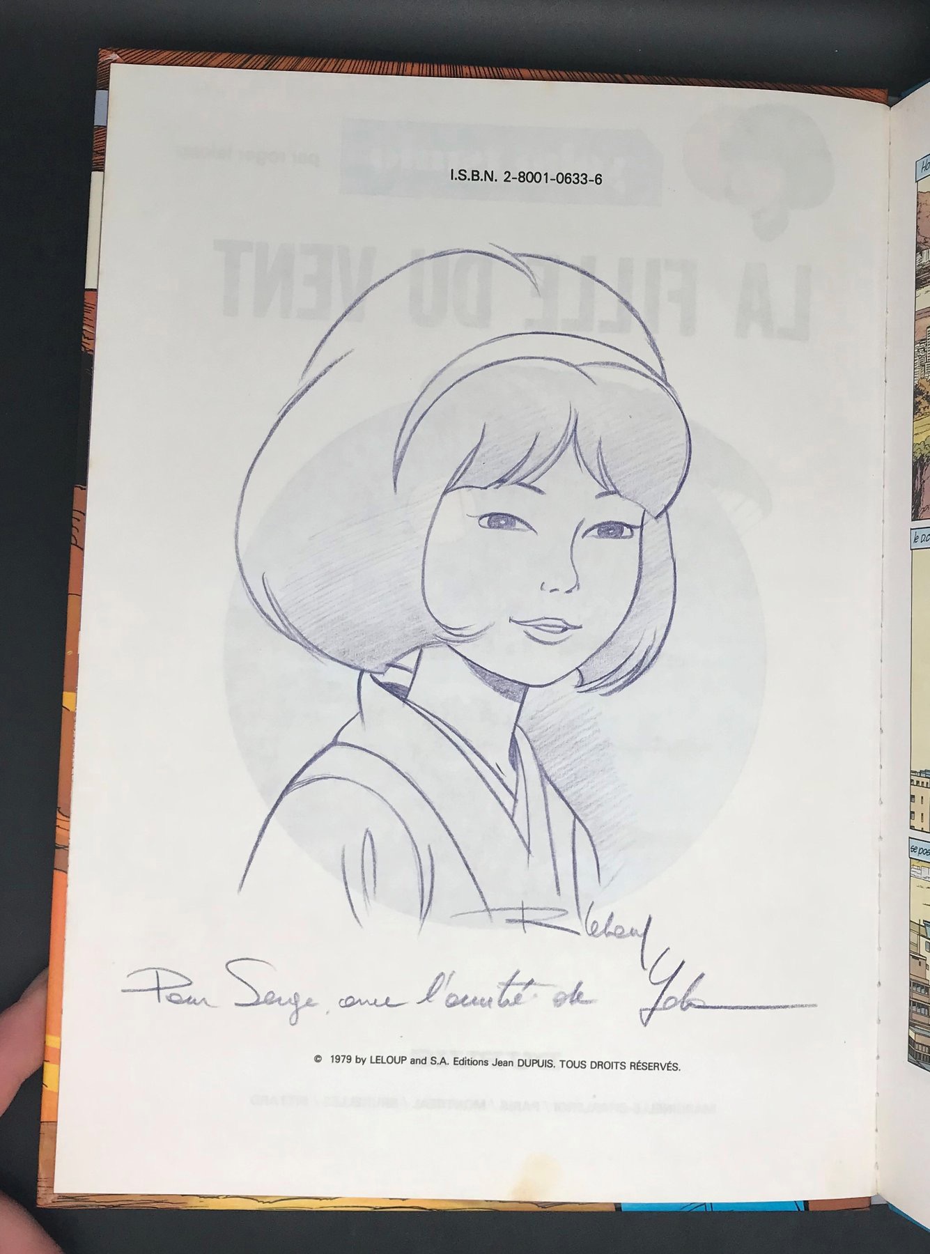 Roger Leloup, illustration originale, Yoko Tsuno en Kimono, La Fille du ...
