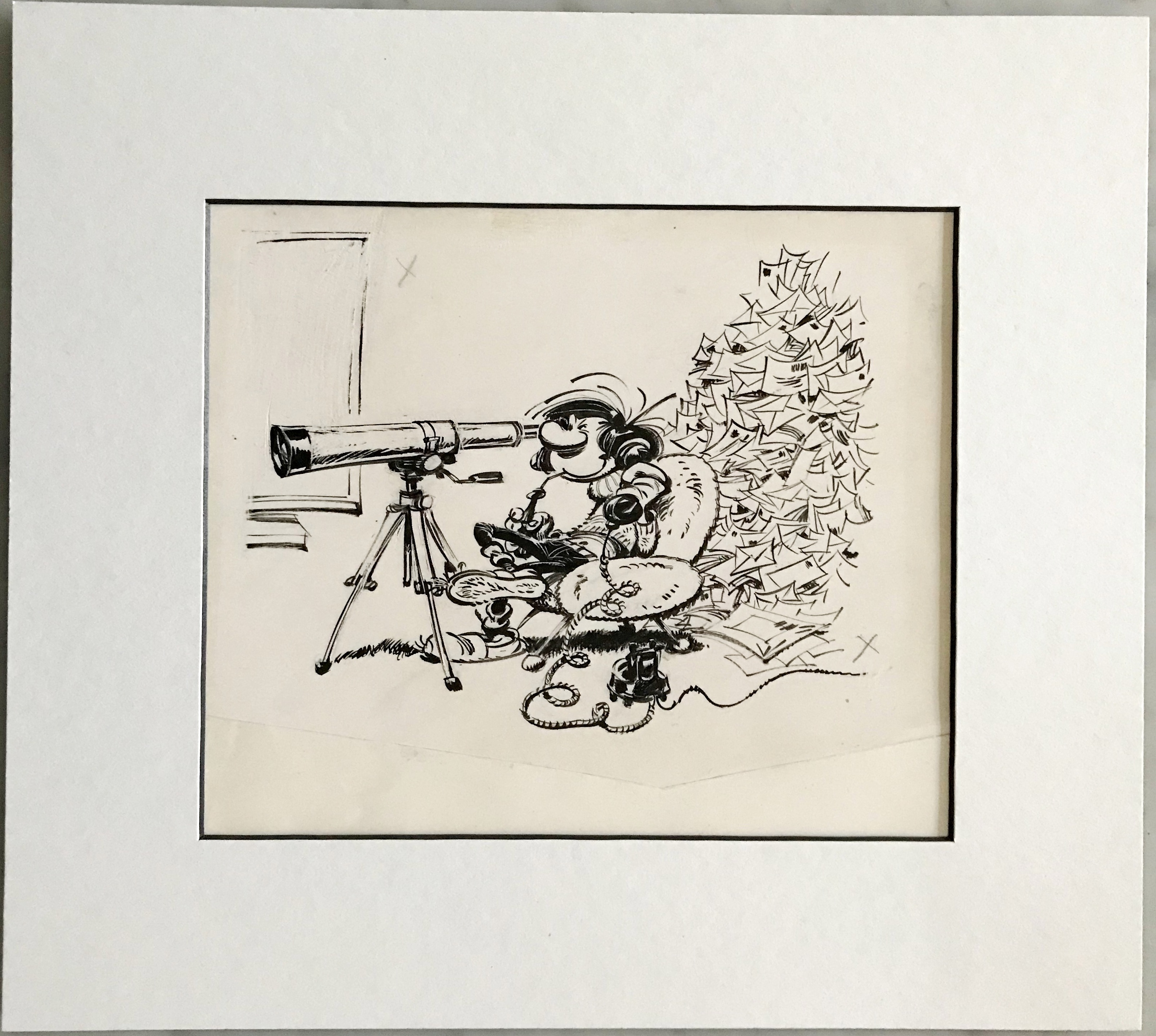 Gaston Lagaffe par André Franquin - Illustration originale
