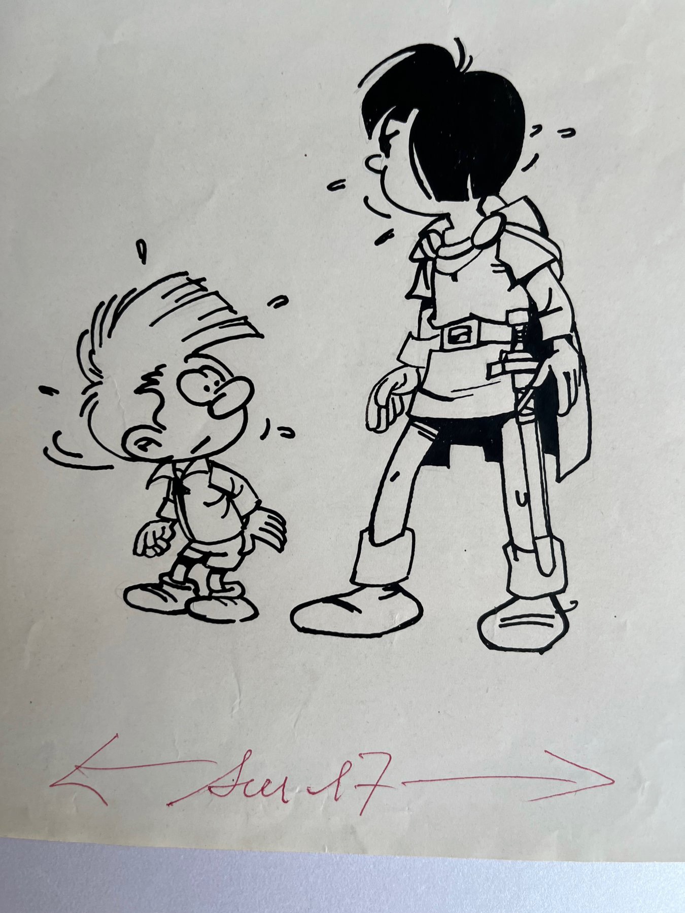 Studios Peyo, illustration originale, Johan et Pirlouit. - Illustration ...