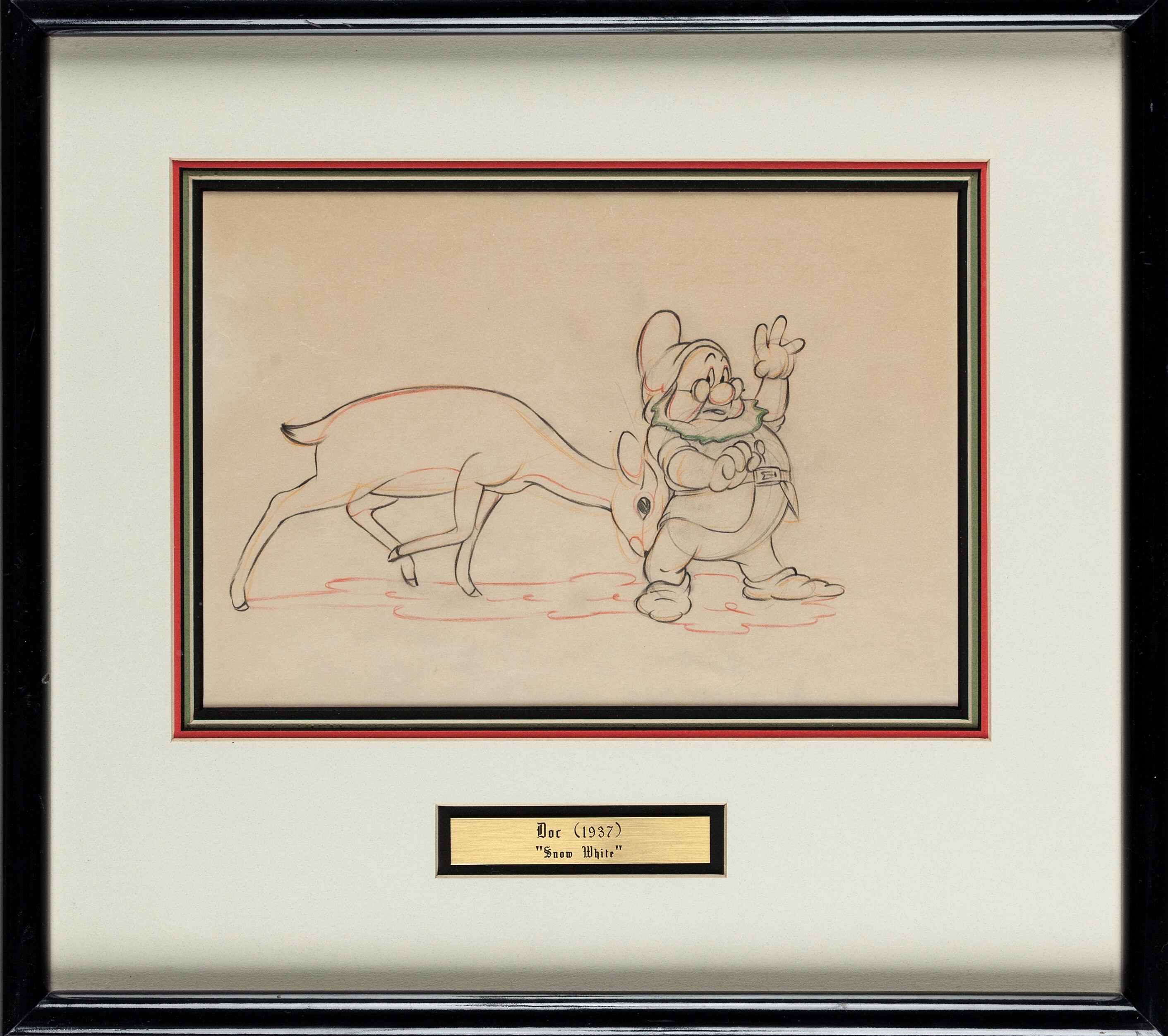 "Doc and Deer" - Walt Disney - Illustration originale