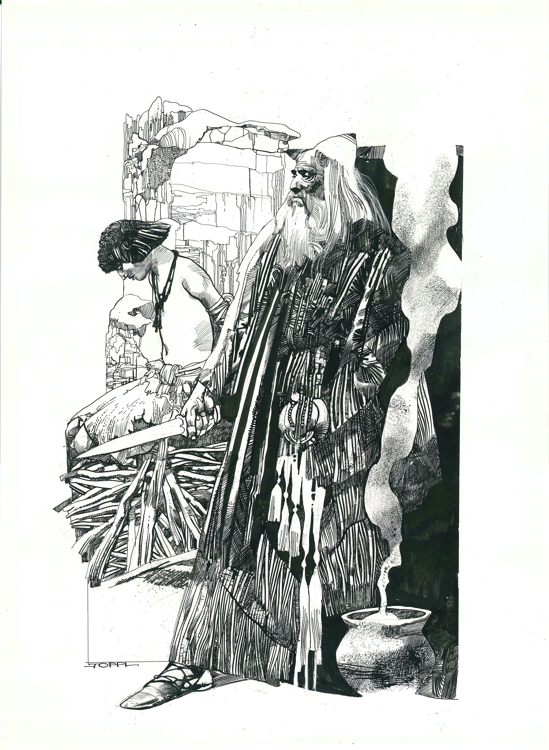 Abraham & Isaac by Toppi - Illustration originale
