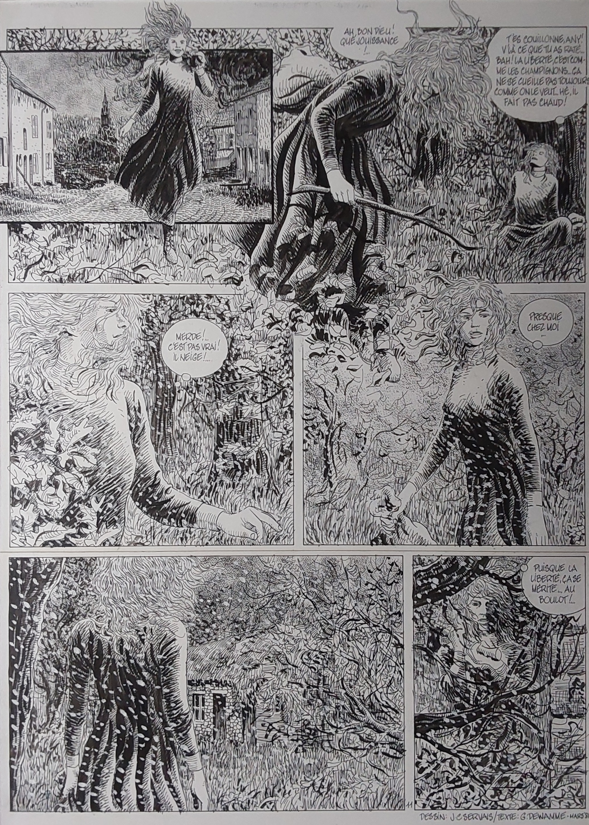 Jean-Claude Servais, Tendre Violette : Any - Planche originale