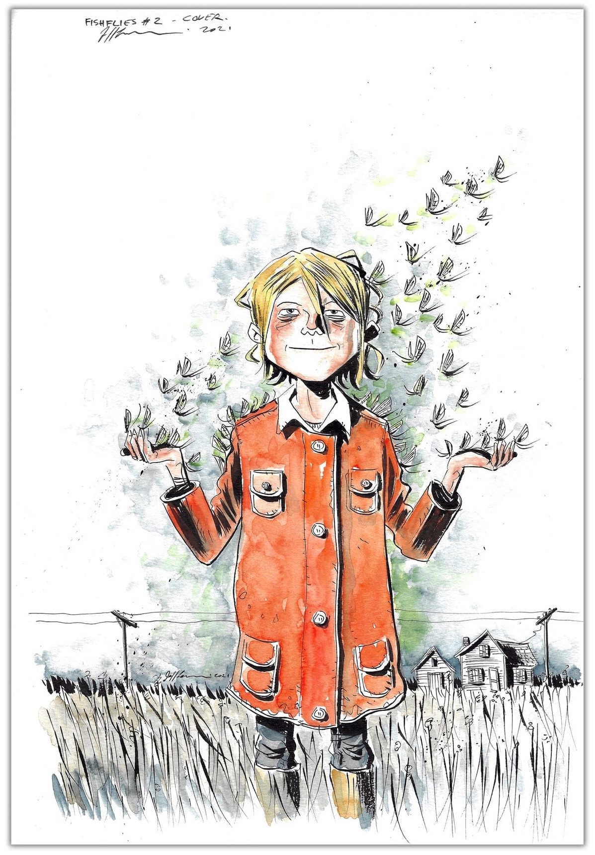 Jeff Lemire, Couverture N°1 - Fishflies - Image Comics - Planche originale