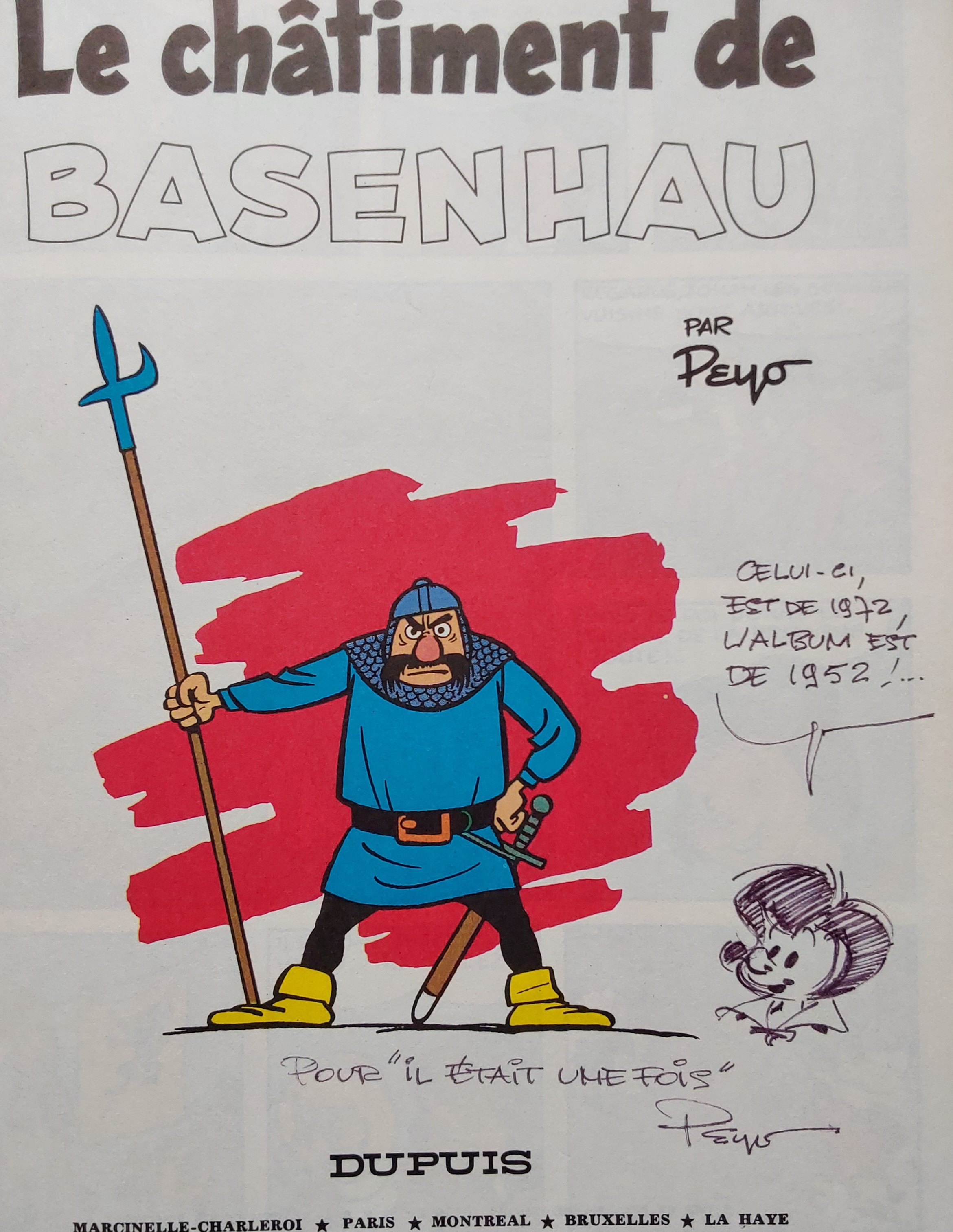 Peyo, Johan et Pirlouit : Le châtiment de Basenhau - Dédicace