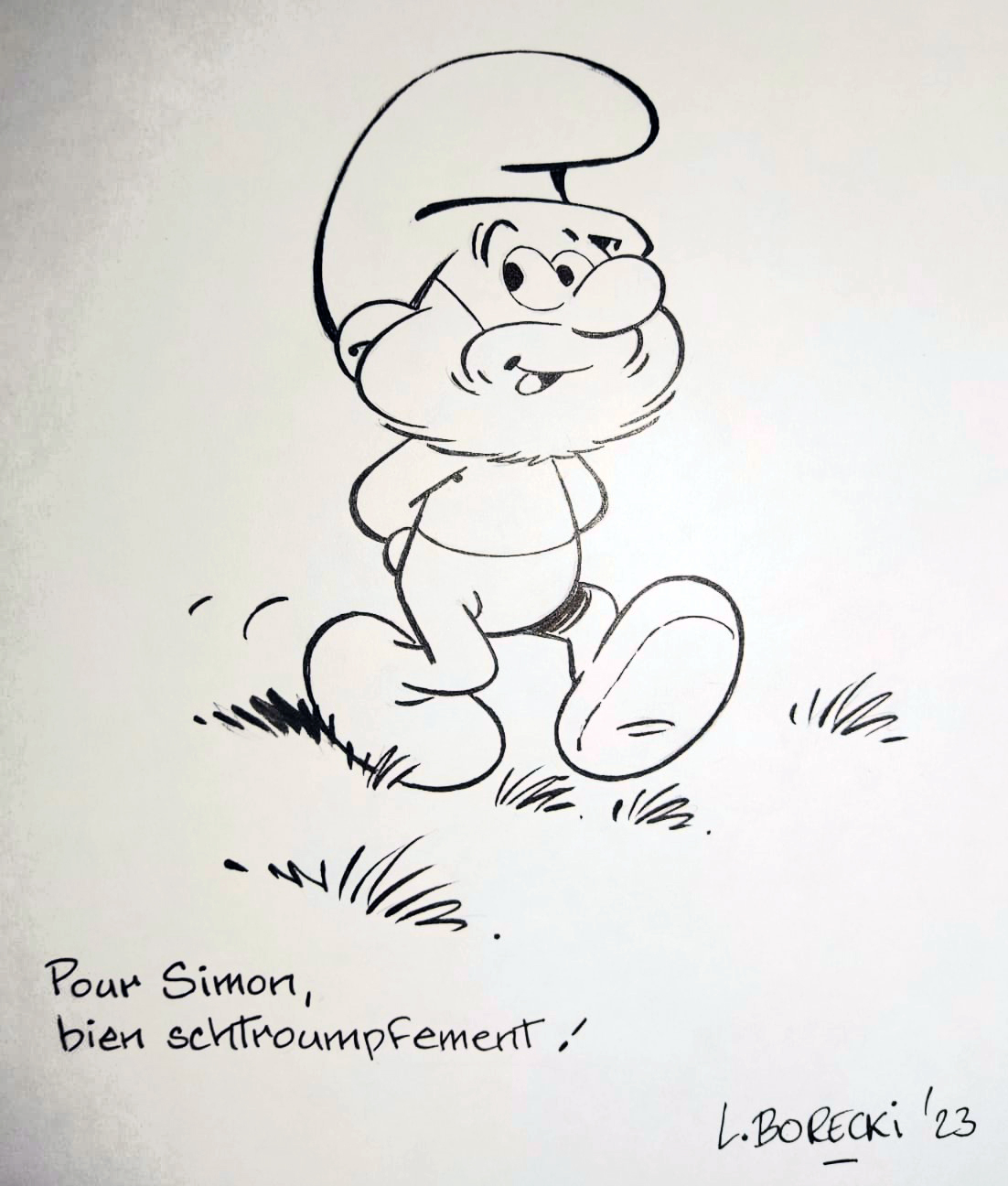 Miguel Díaz Vizoso, Dédicace Schtroumpfs - Miguel Diaz Vizoso - Dédicace