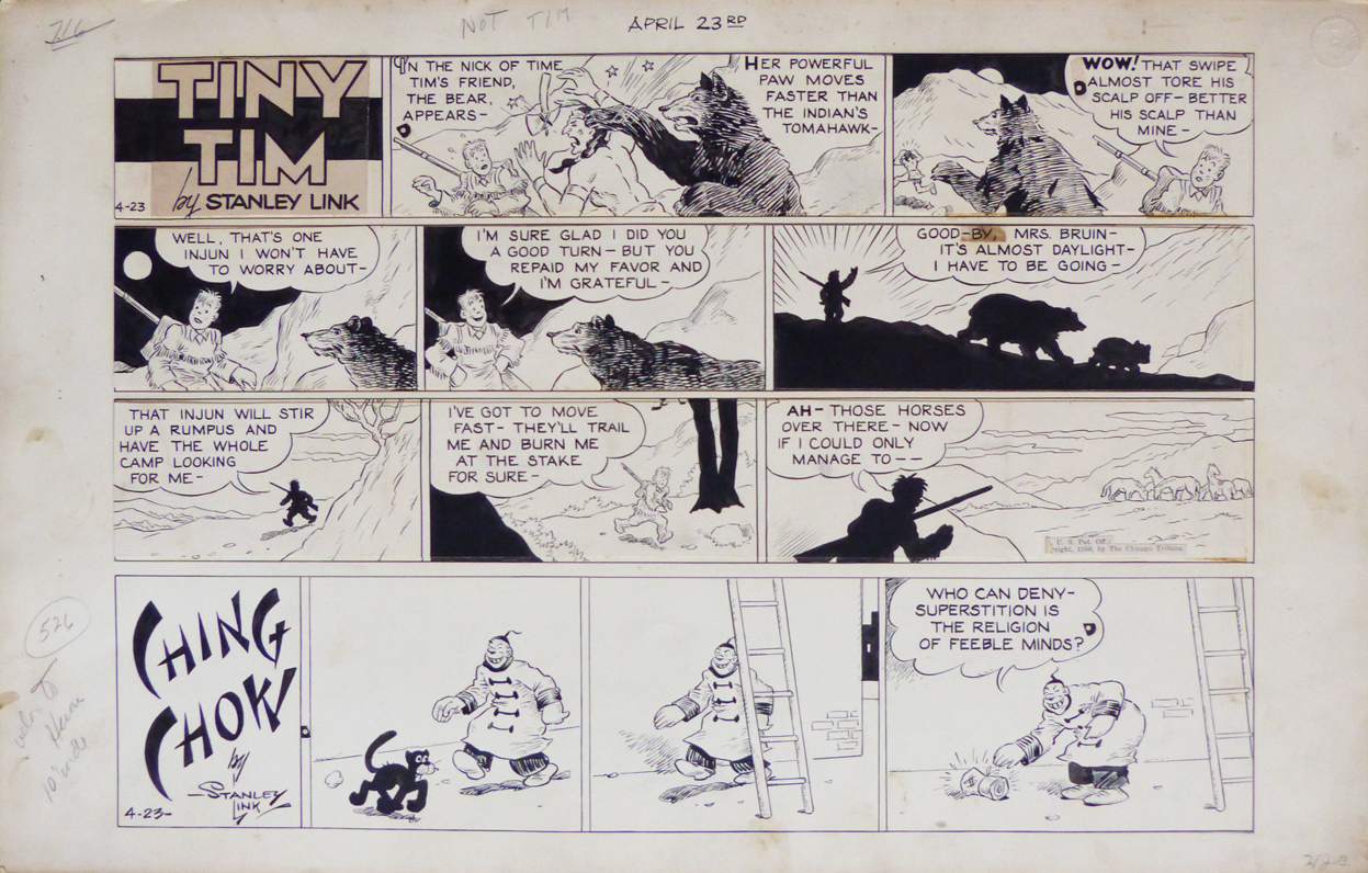 Tiny TIM et CHING CHOW planche originale de Stanley LINK de 1950 ...