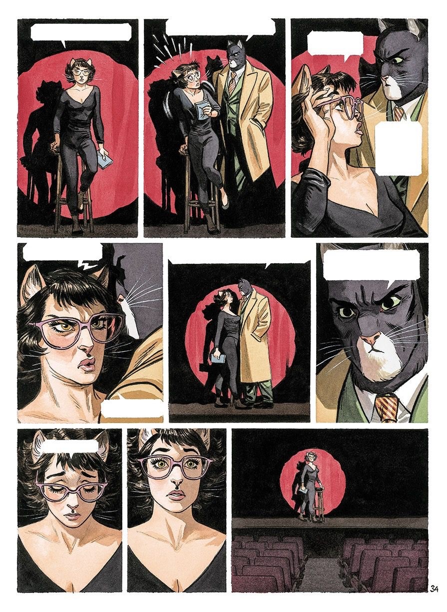 Juanjo Guarnido, Blacksad - Planche 34 de Alors, tout tombe - Seconde partie - Planche originale