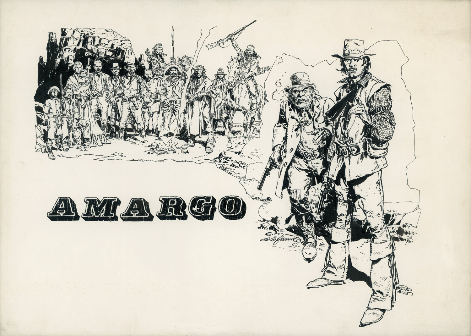 Víctor de la Fuente - "Amargo", illustration original art (1974 ...
