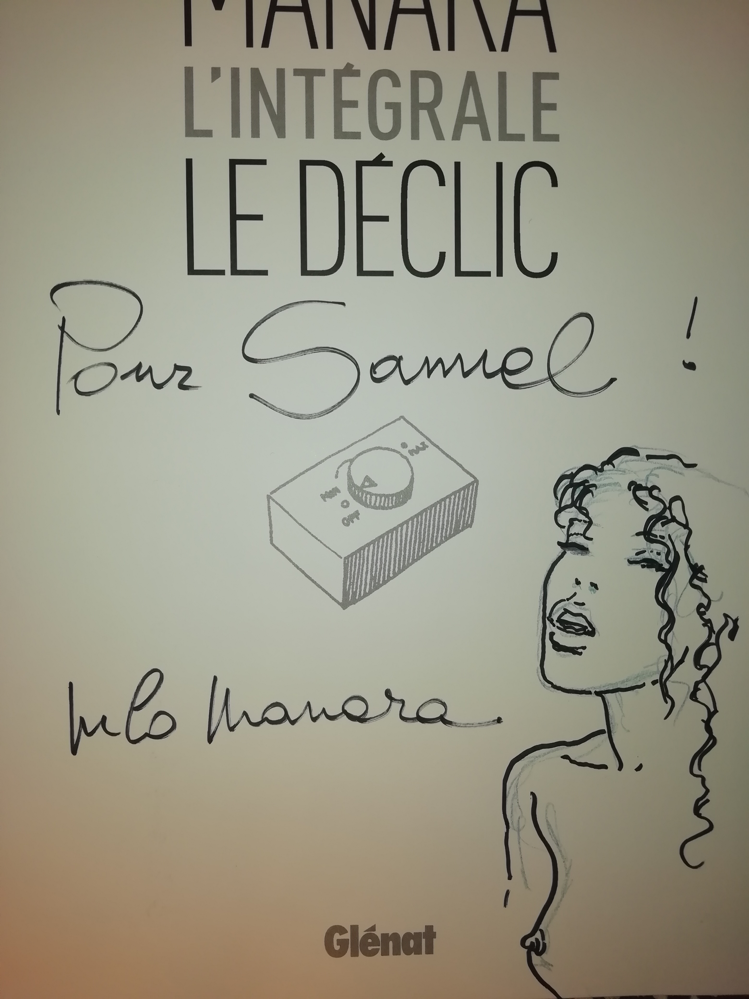 Le Déclic par Milo Manara - Dédicace