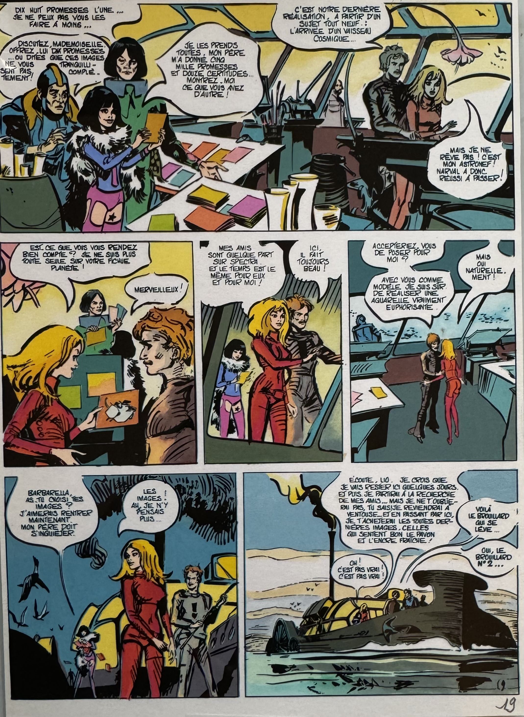 Barbarella par Jean-Claude Forest, Danie Dubos - Planche originale