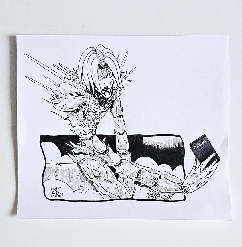 oTTami, Dessin original de l'Inktober 2024 : Rem de Deathnote ! - Illustration originale