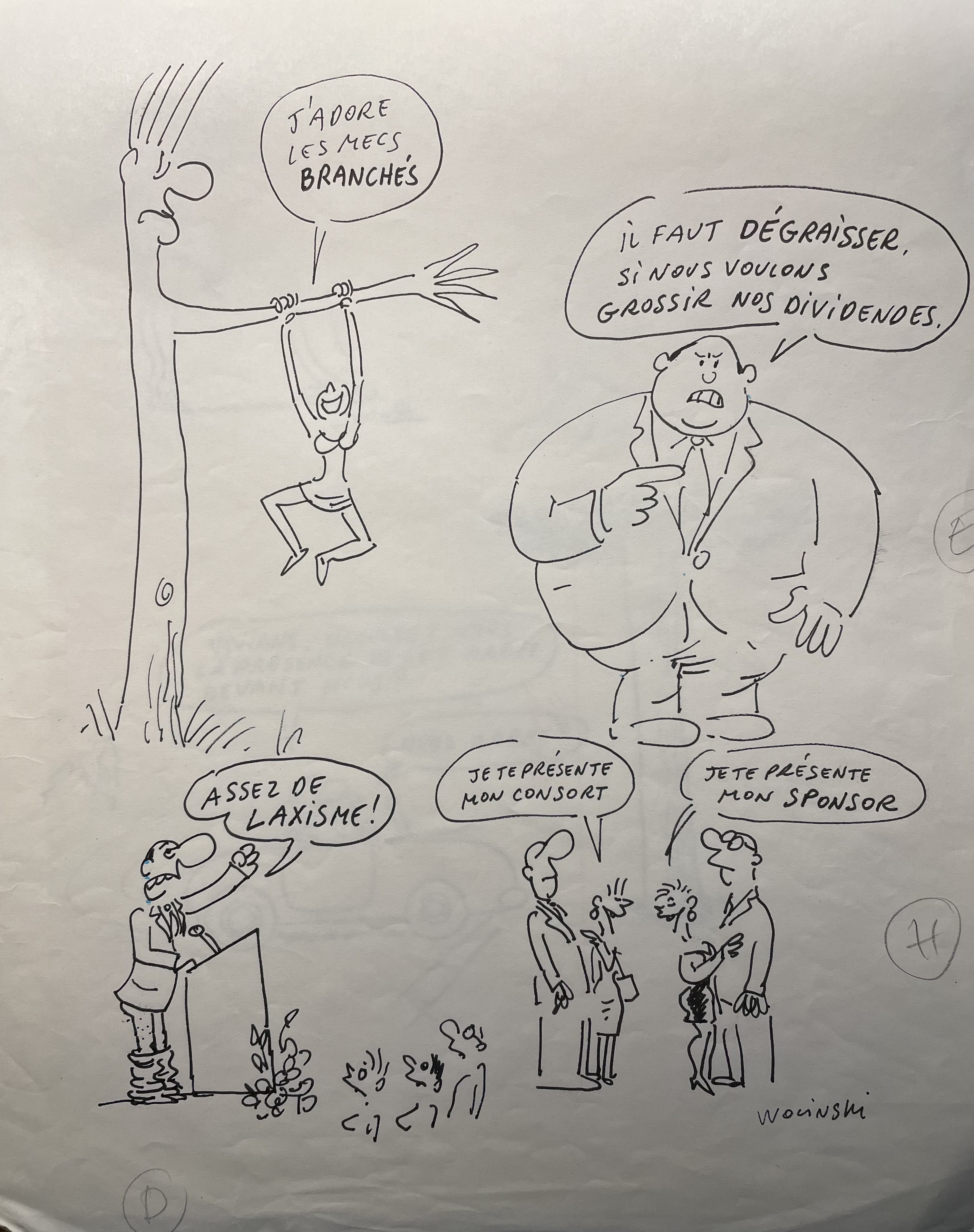 En vente - Wolinski - Planche originale