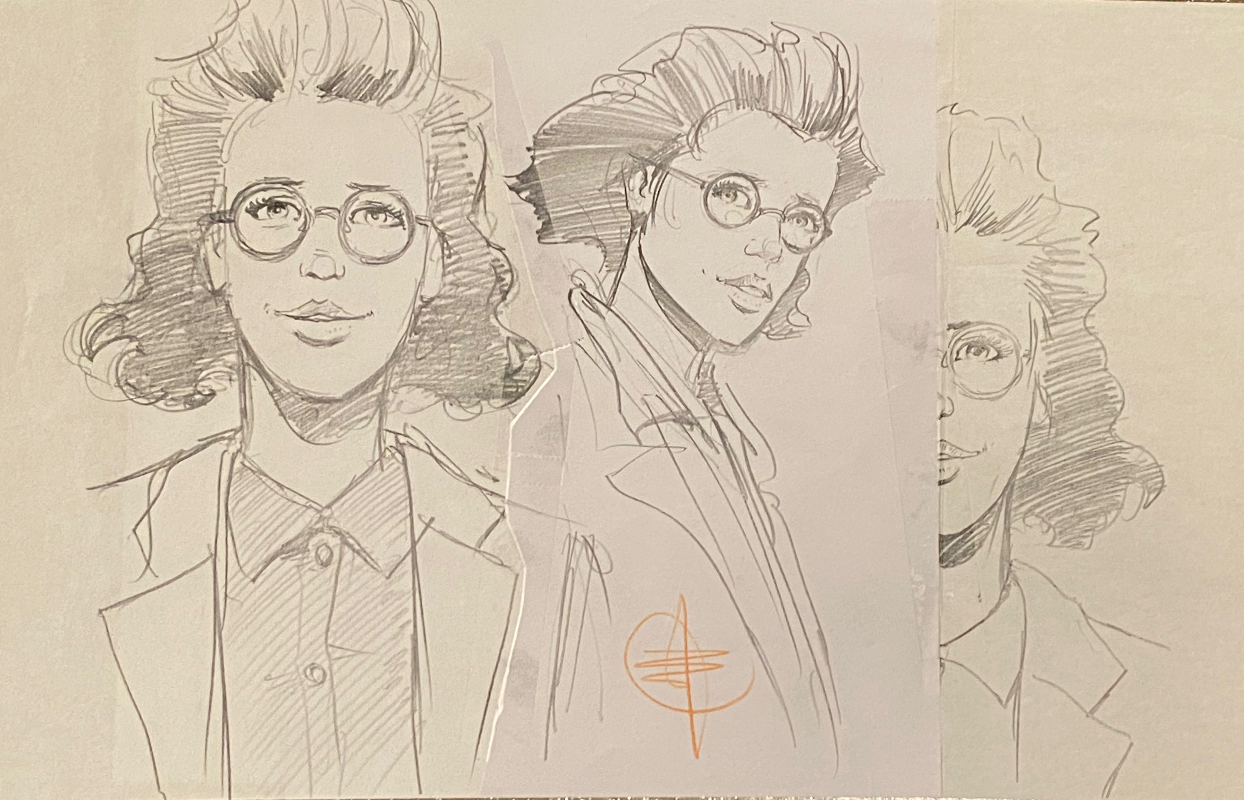 Stéphan Agosto, croquis préparatoire, étude de personnage, "Ciel sans ...