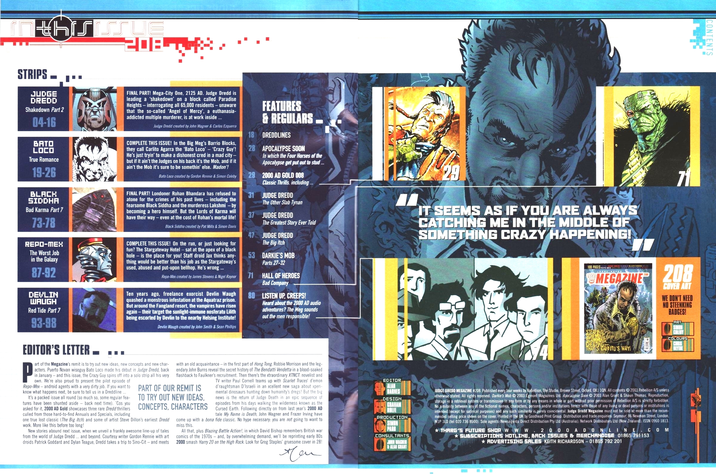 Simon Coleby - Judge Dredd Megazine 208 Original Cover Art - Couverture ...
