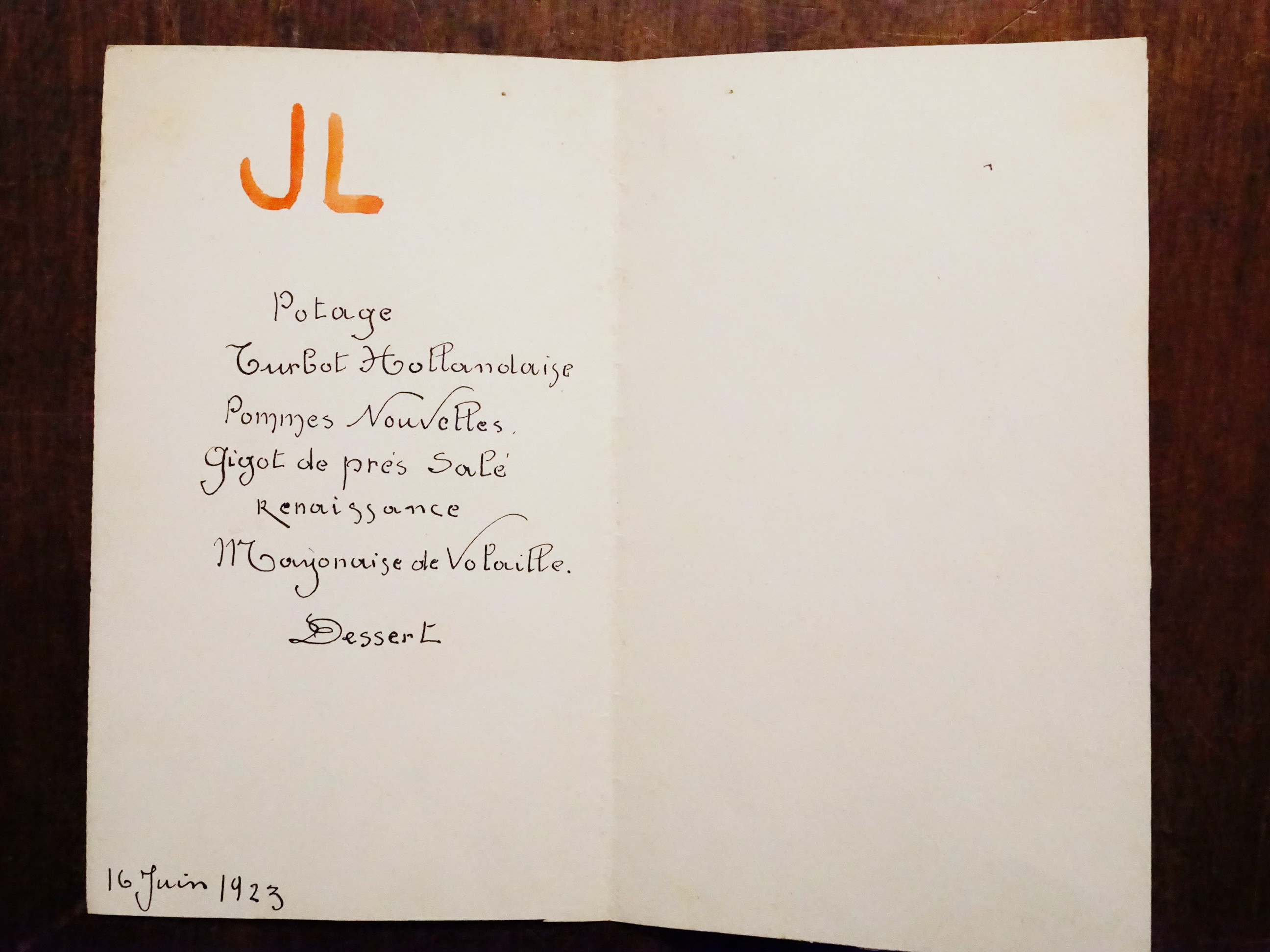 Menu 1923 - 1/2 par Luc Lafnet - Œuvre originale