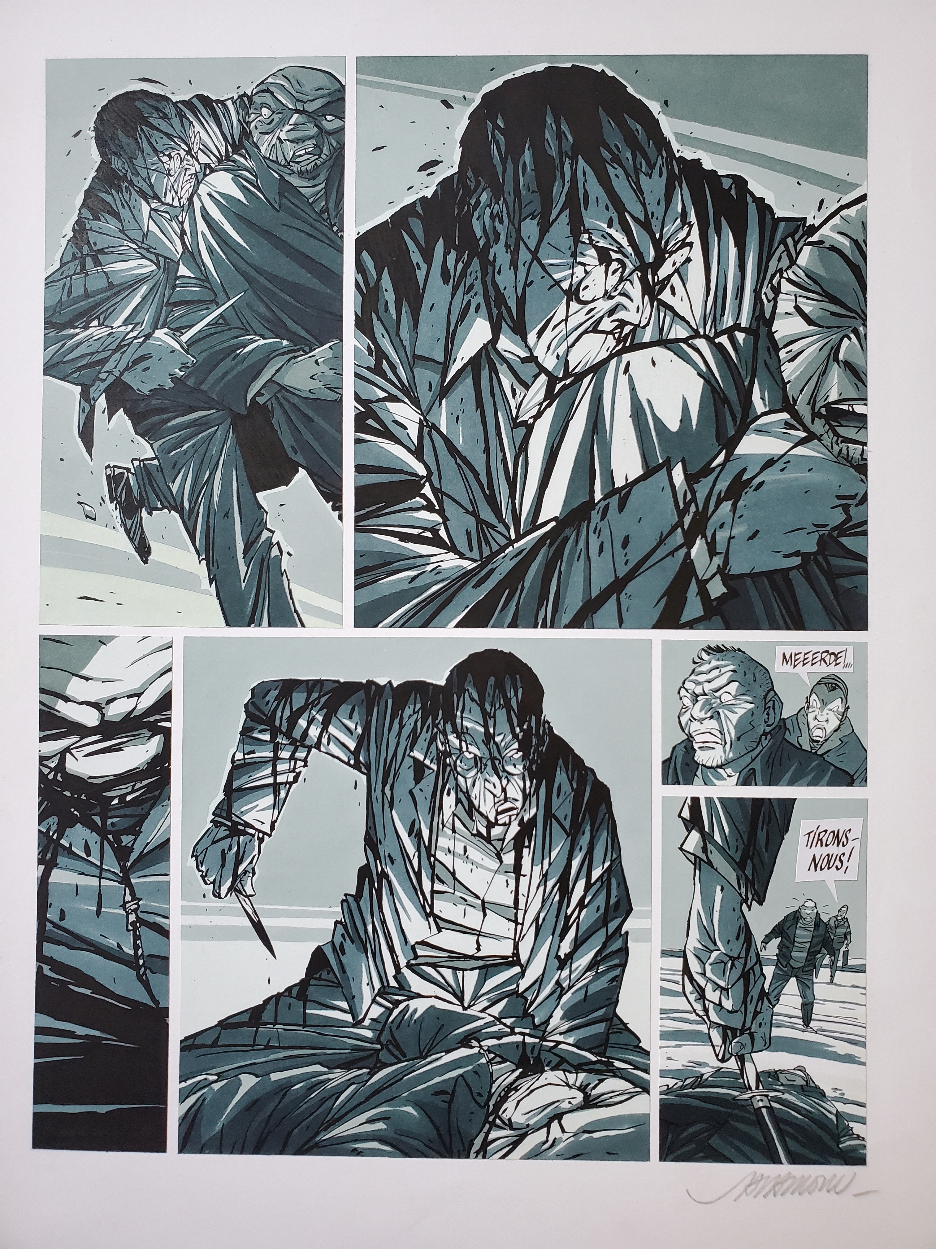 Luc Jacamon, LE TUEUR T1 LONG FEU planche originale couleur - Planche ...