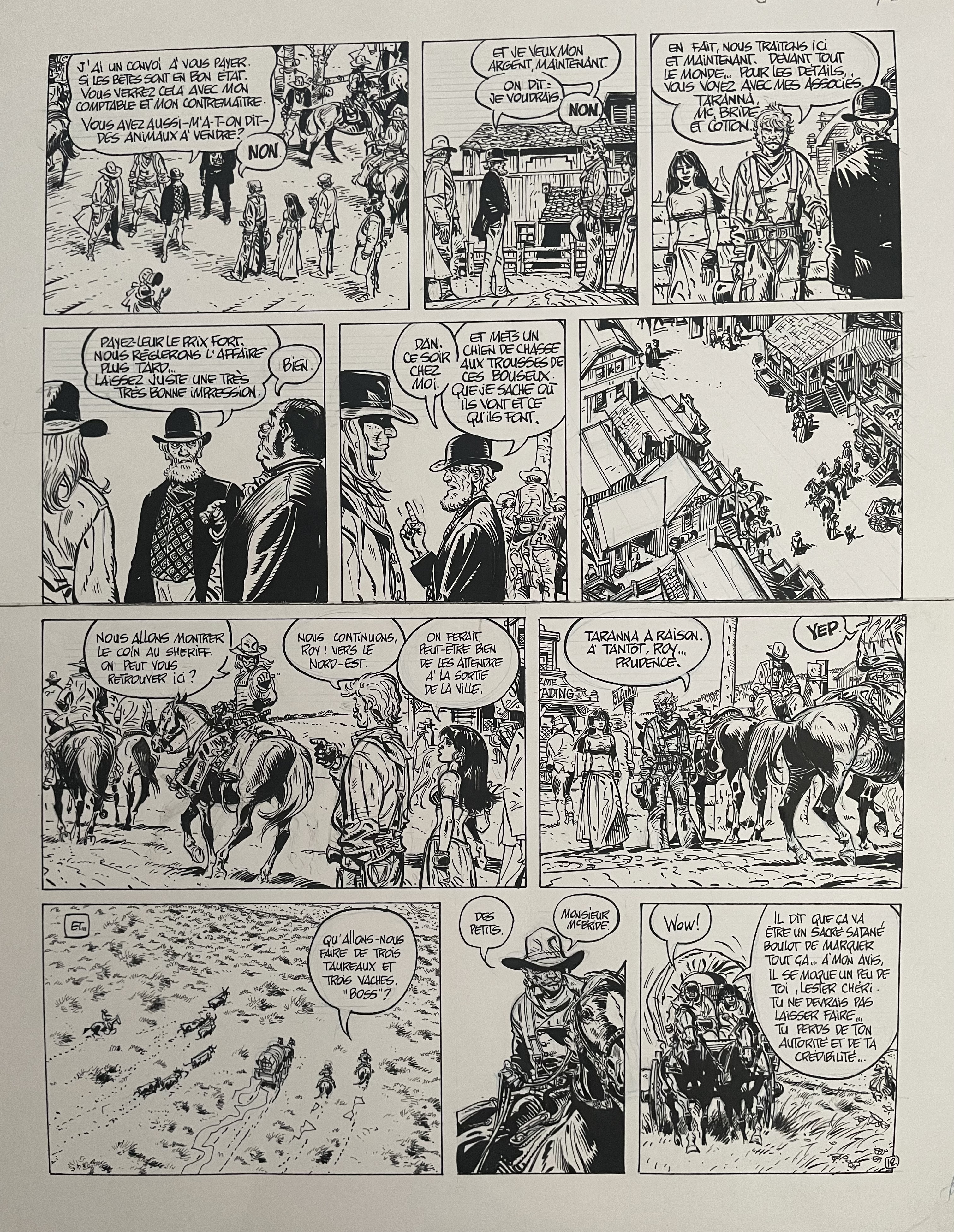 Franz, Lester cockney oregon trail - Planche originale
