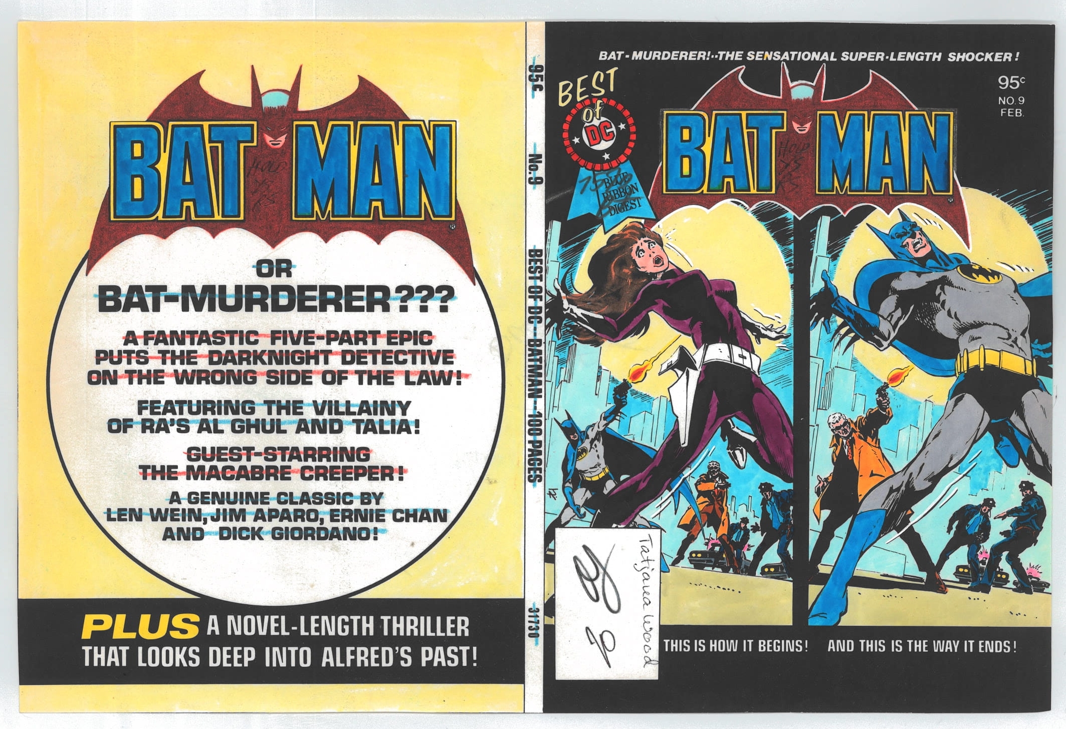 Jim Aparo, The Best of DC BLUE RIBBON DIGEST #9 Cover Color Colour ...