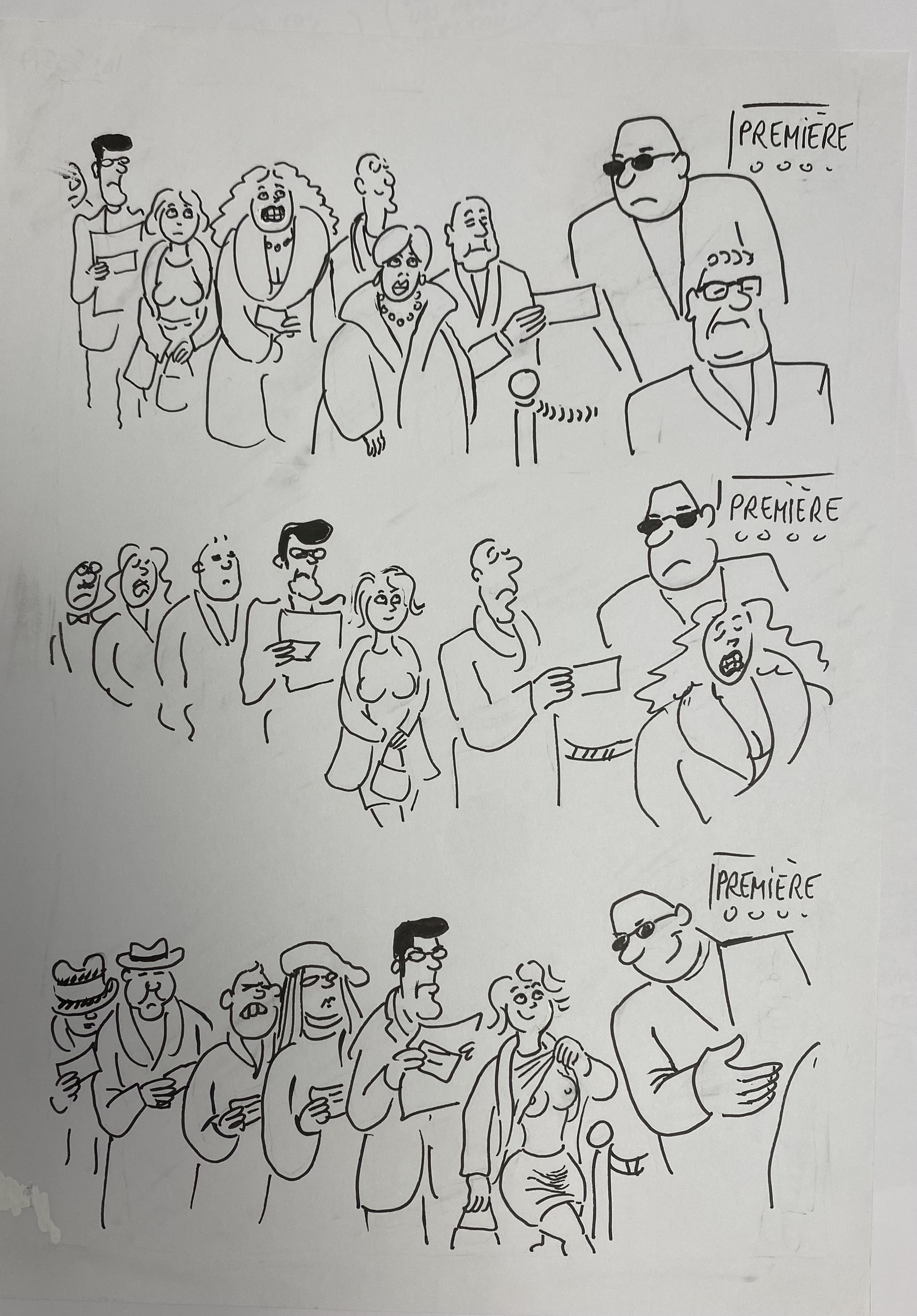 Premiere par Georges Wolinski - Planche originale