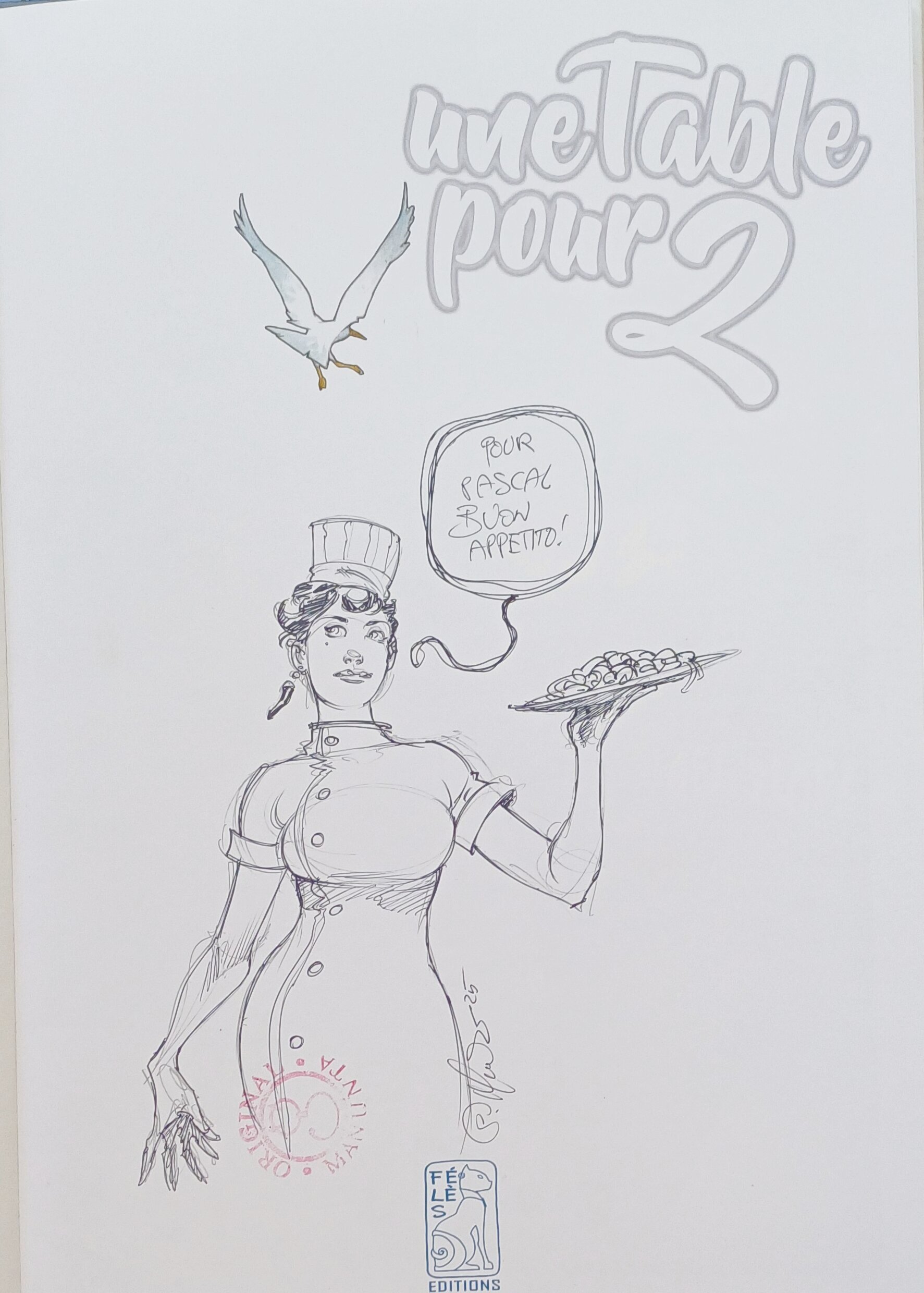 Une table pour deux par Giuseppe Manunta - Dédicace