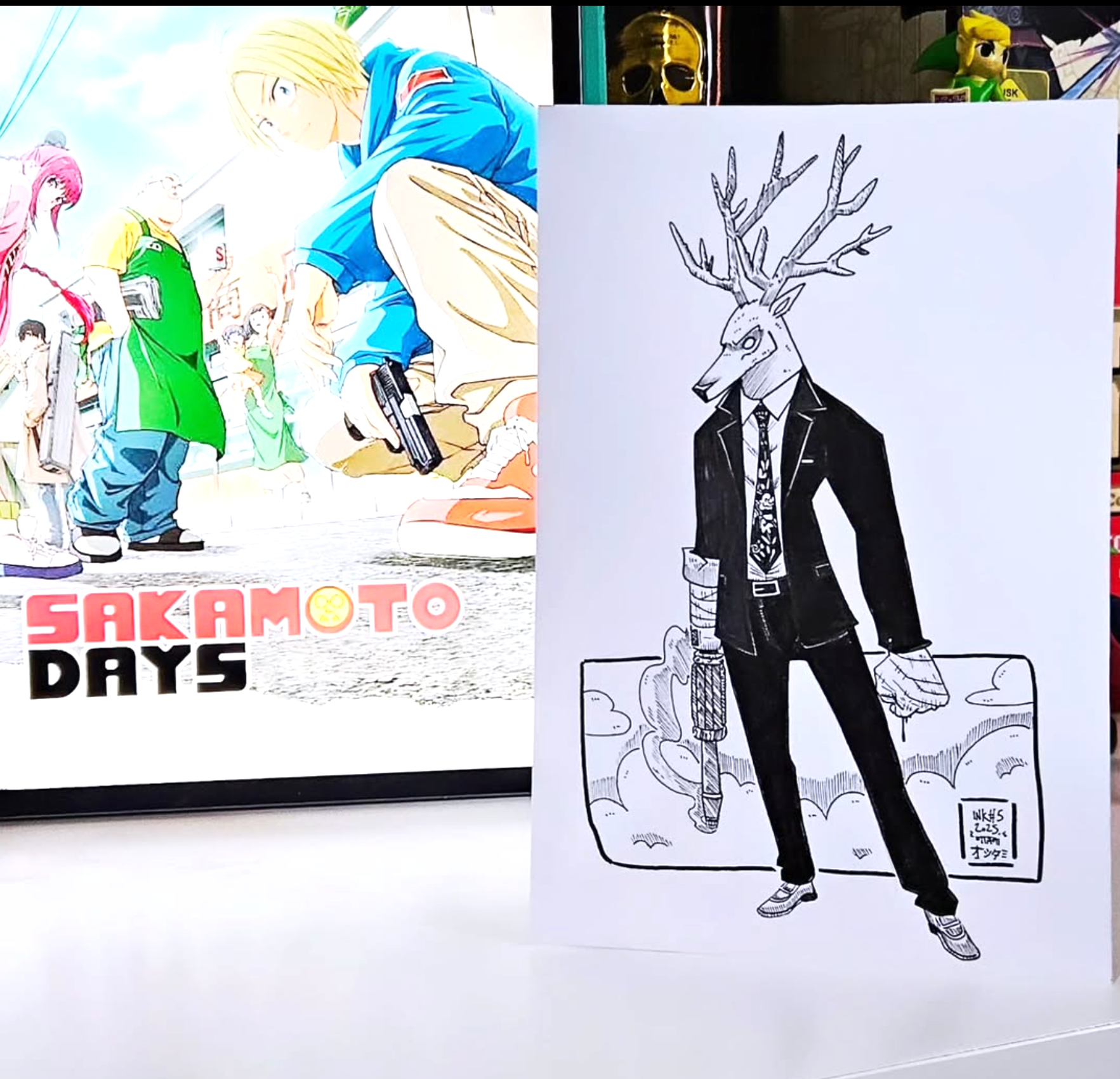 Dessin original de l'Inktober 2025 : Kashima de Sakamoto Days par ...