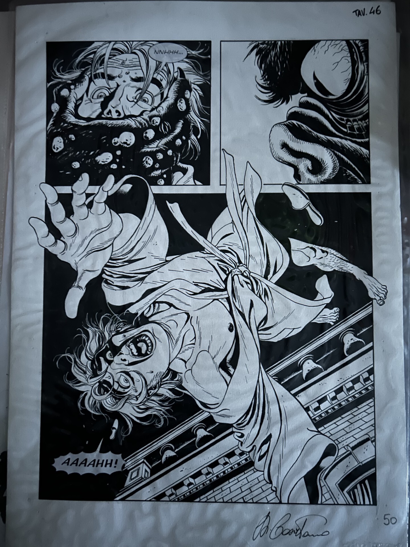 Giampiero CASERTANO - TAVOLA ORIGINALE DYLAN DOG 209 'LA BESTIA' - TAV. 46 - Planche originale