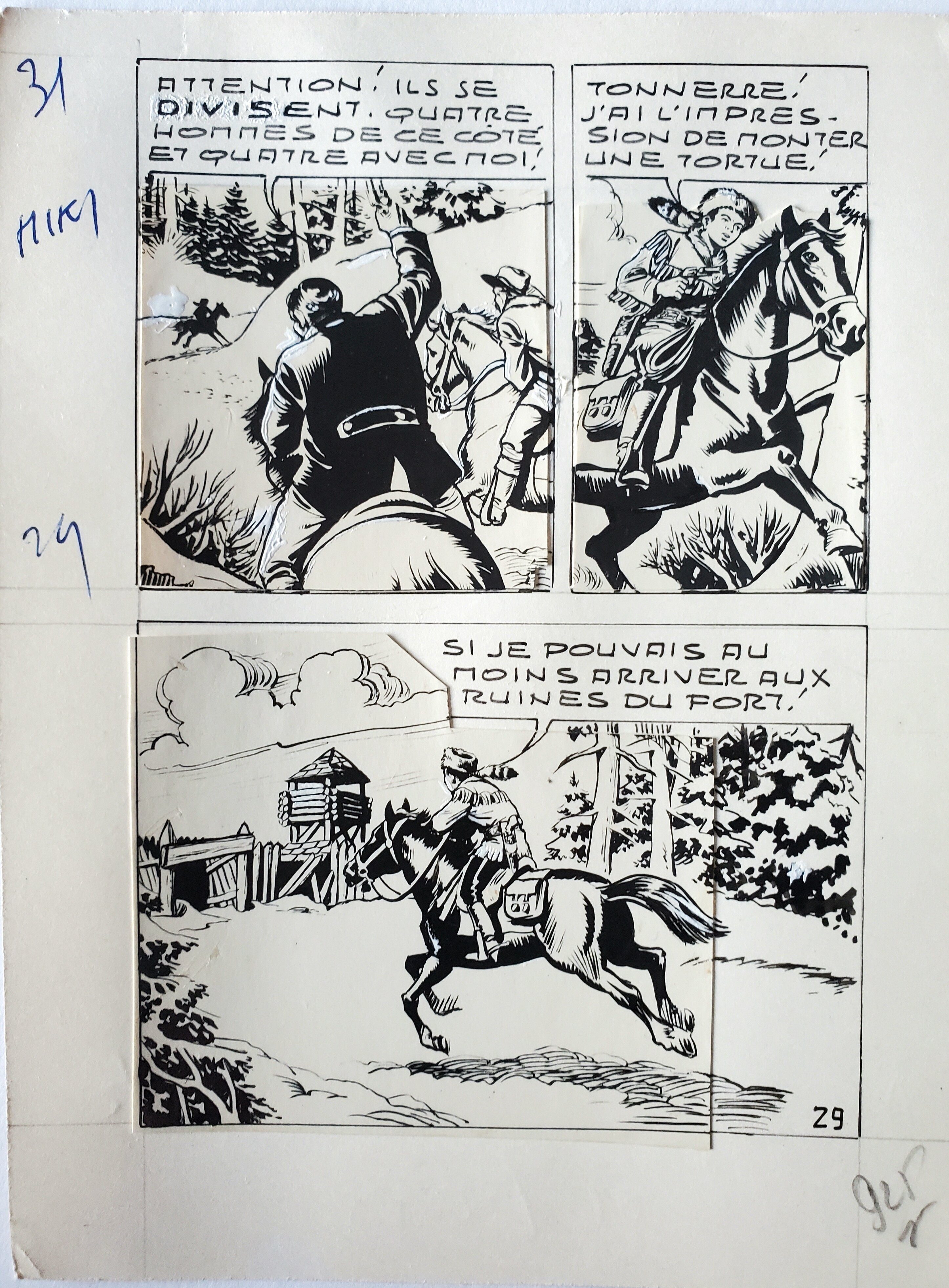 Collectif, MIKI LE RANGER - LES TRAPPEURS - Œuvre originale