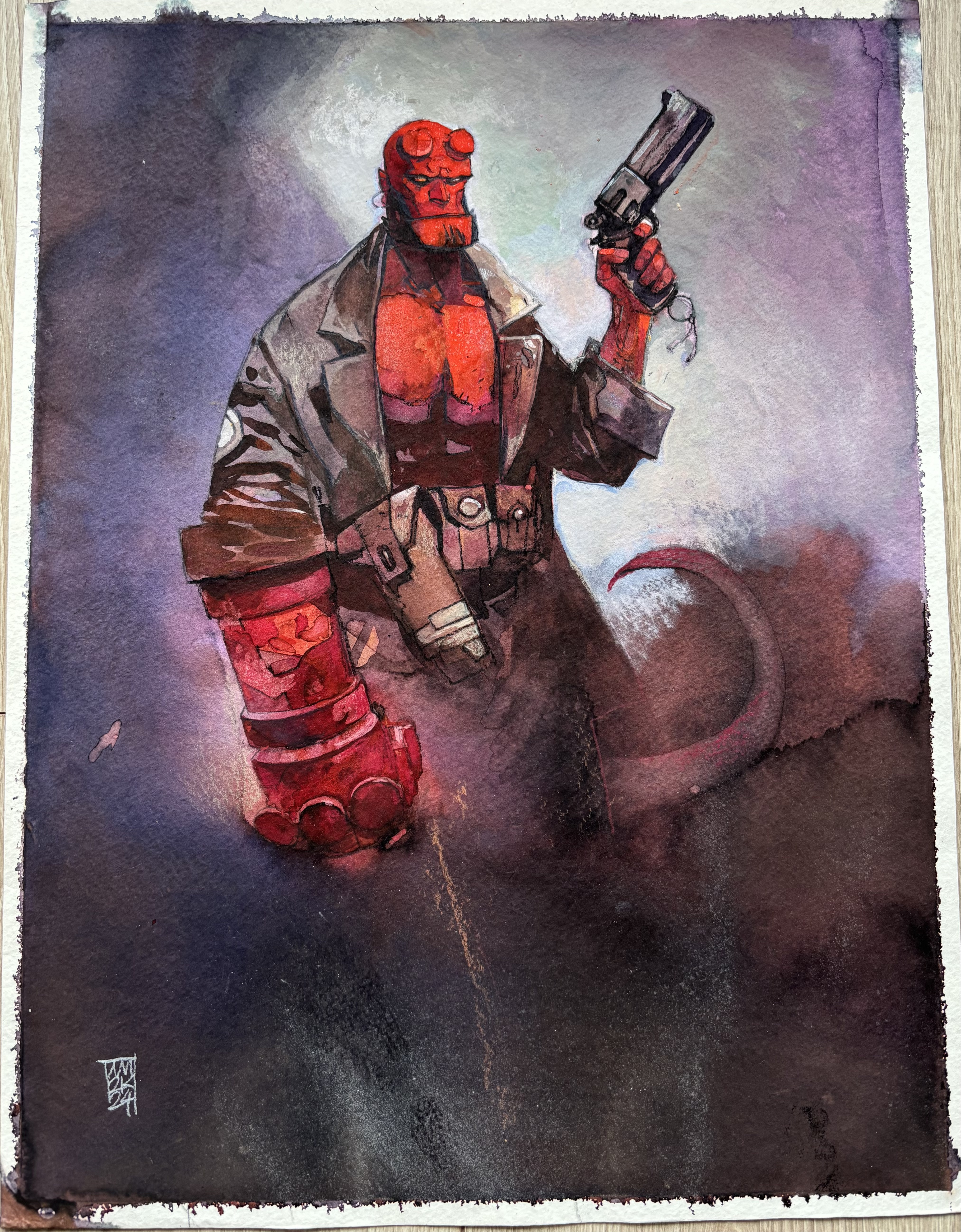 Alex Maleev - HELLBOY - Illustration originale