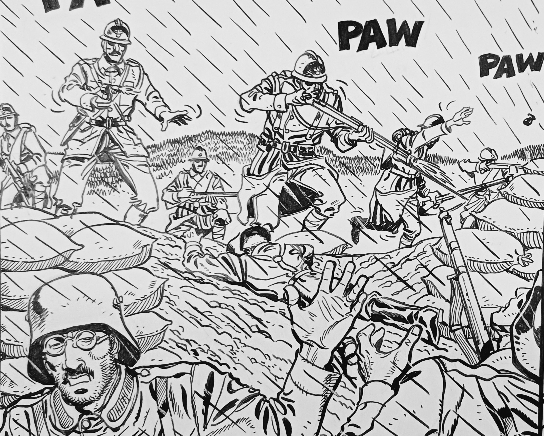 Les diables bleus par Francis Carin - Planche originale