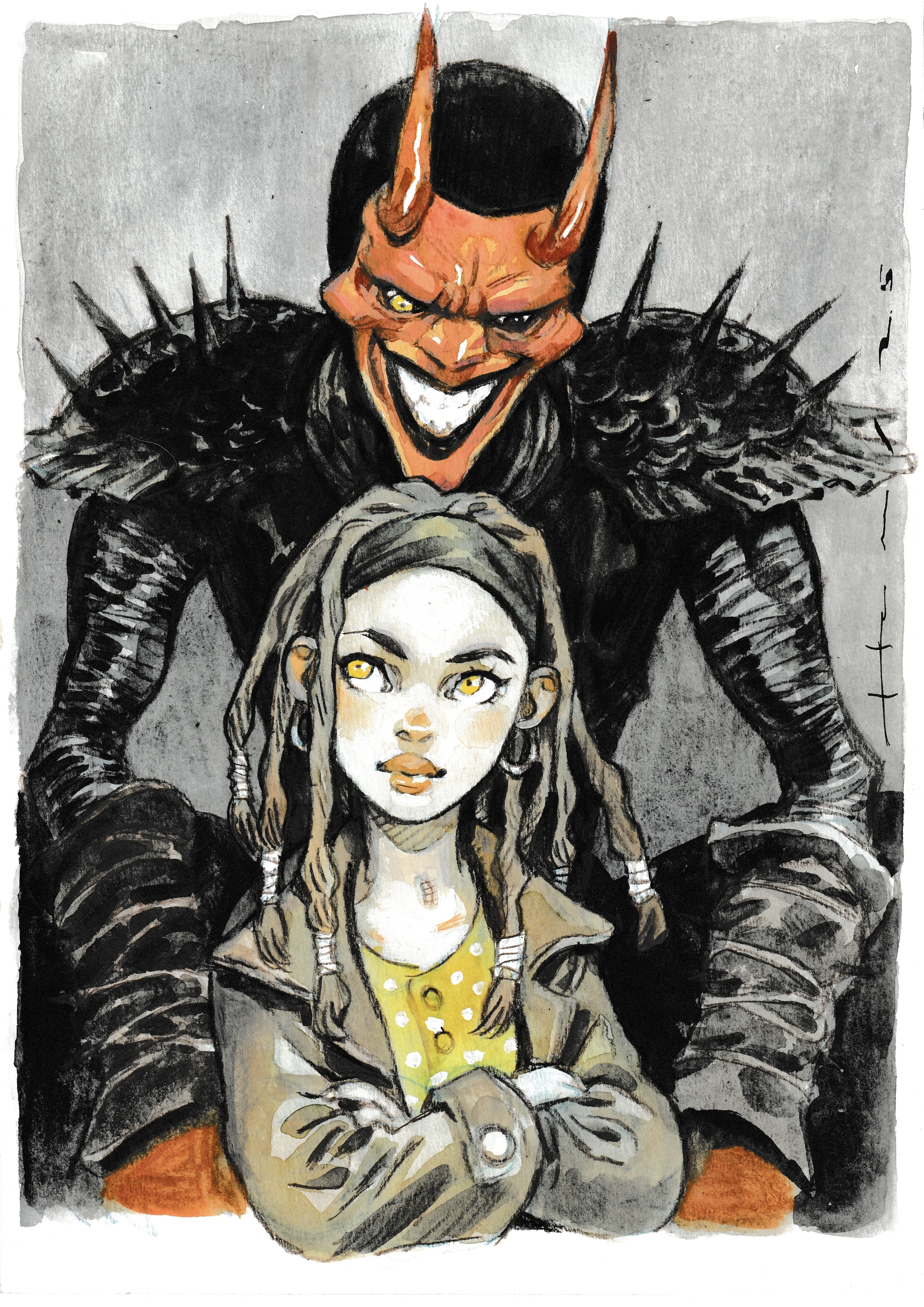 Coral et le Diable par José Homs - Illustration originale