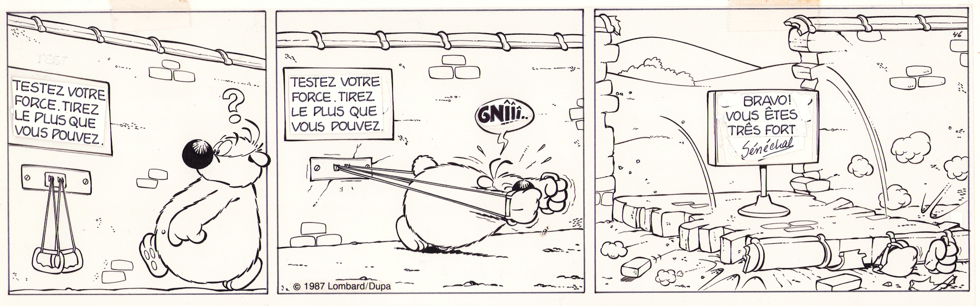 Cubitus n°46 par Dupa - Planche originale