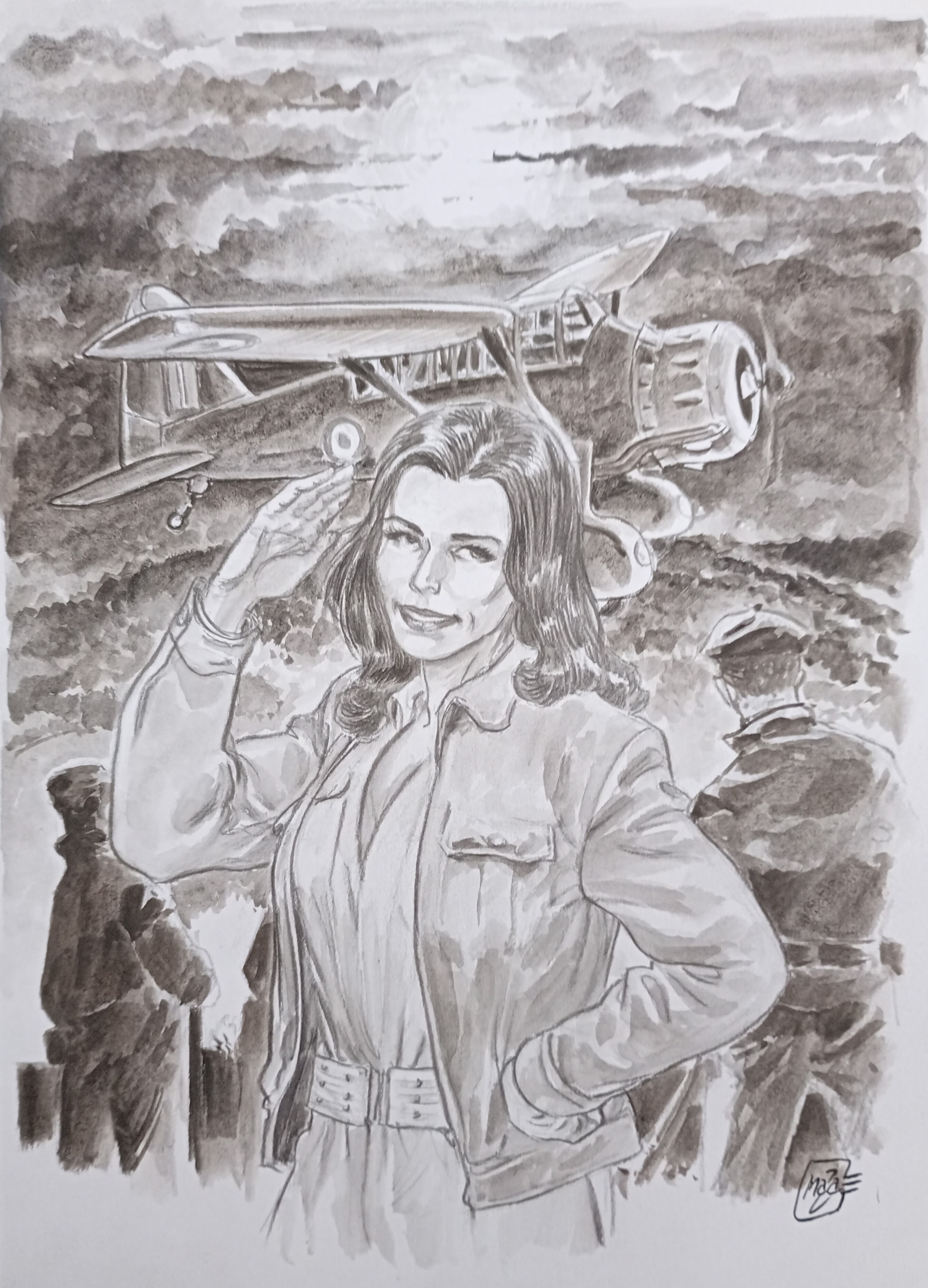 Maza - Lady Spitfire - Illustration originale