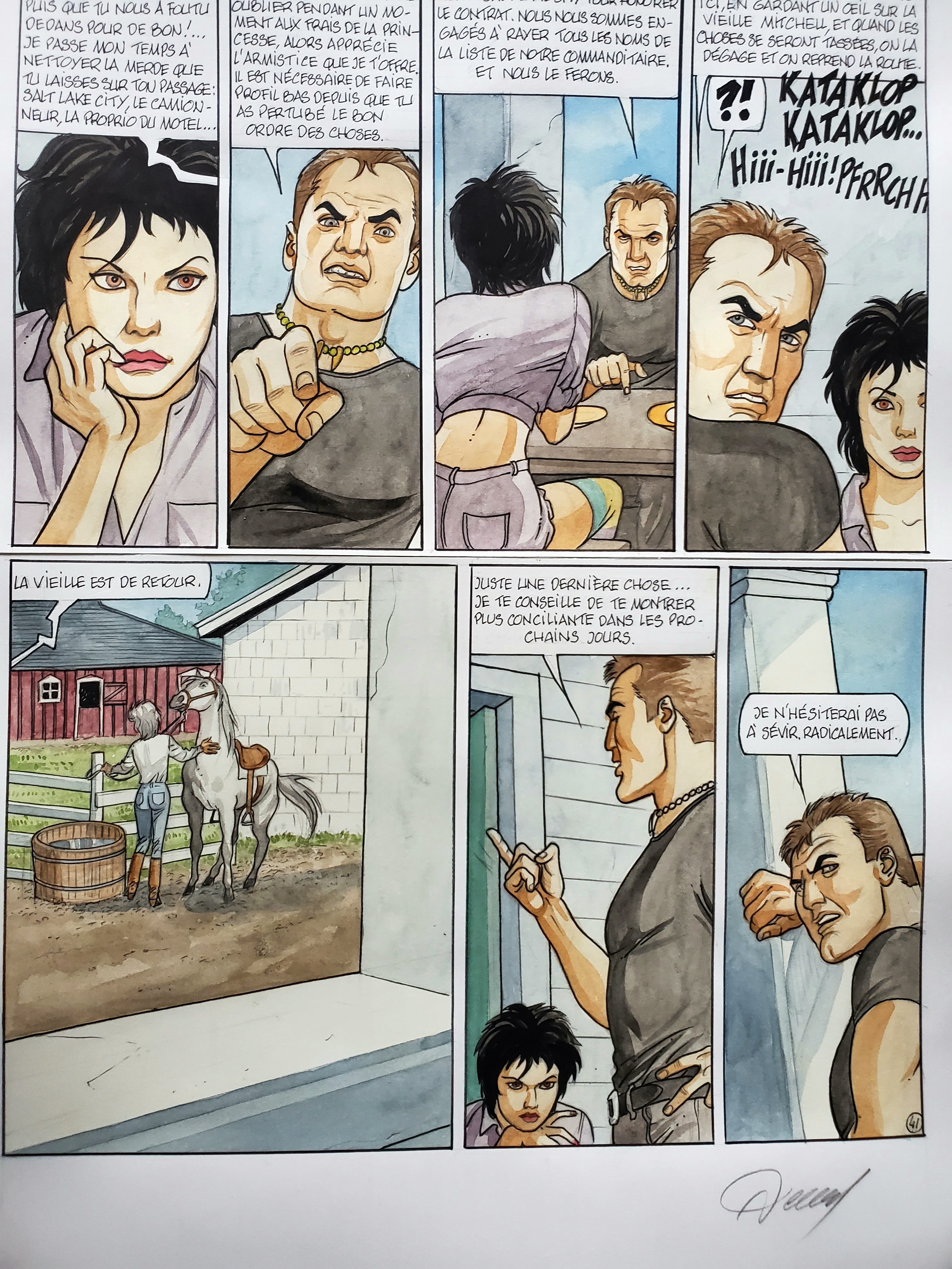 Renaud, CROTALES T 1 couleur directe - Planche originale