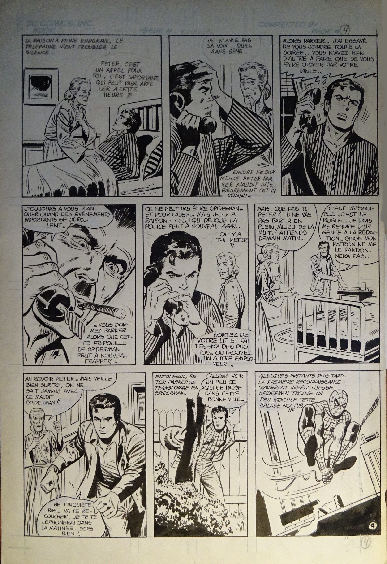 Gérald Forton, SPIDER-MAN contre le Scorpion - Planche originale