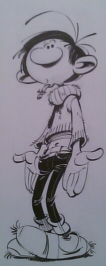 Franquin - Gaston & Prunelle - Illustration originale