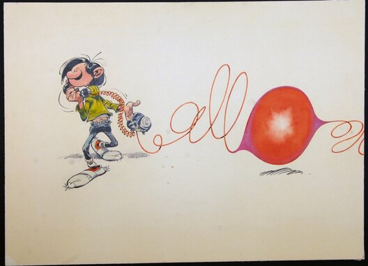 Franquin - Gaston & Prunelle - Illustration originale